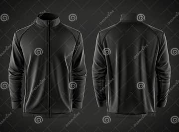 Jacket Template for Men, Front and Back View, Blank for Graphic Design ...