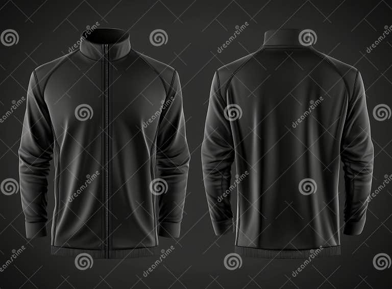 Jacket Template for Men, Front and Back View, Blank for Graphic Design ...