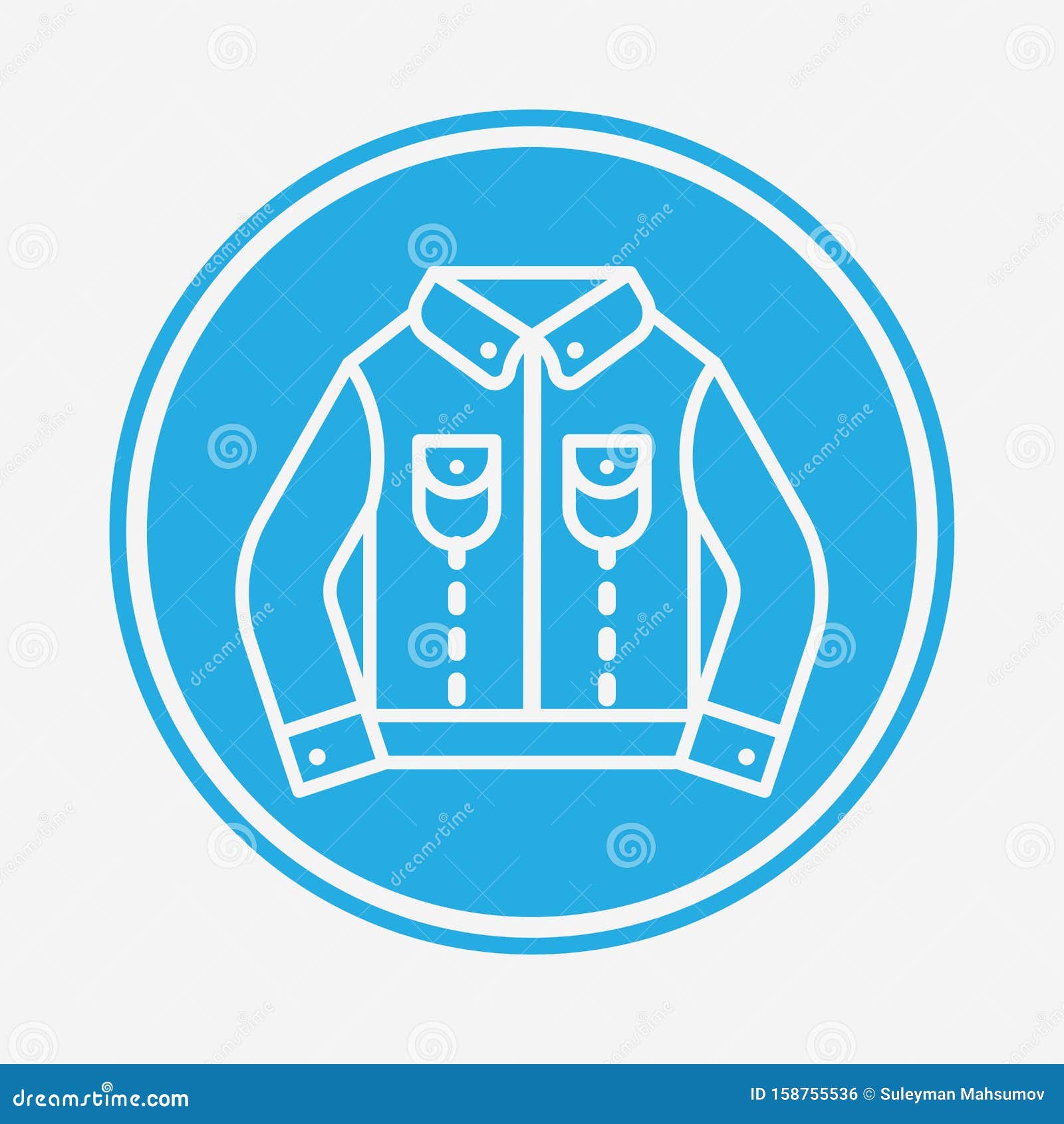 Jacket Vector Icon Sign Symbol Stock Illustration - Illustration of ...