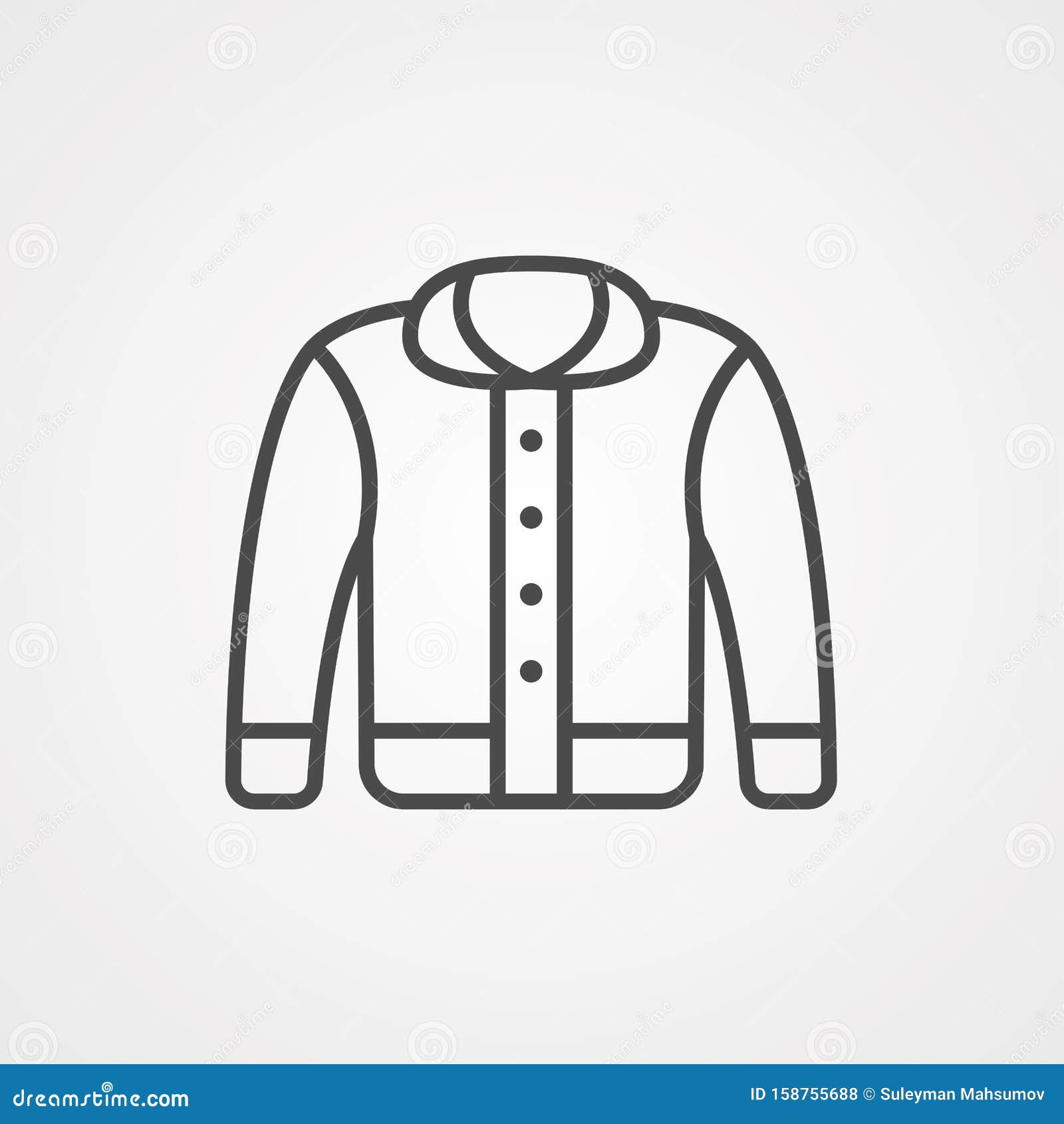 Jacket Vector Icon Sign Symbol Stock Illustration - Illustration of ...
