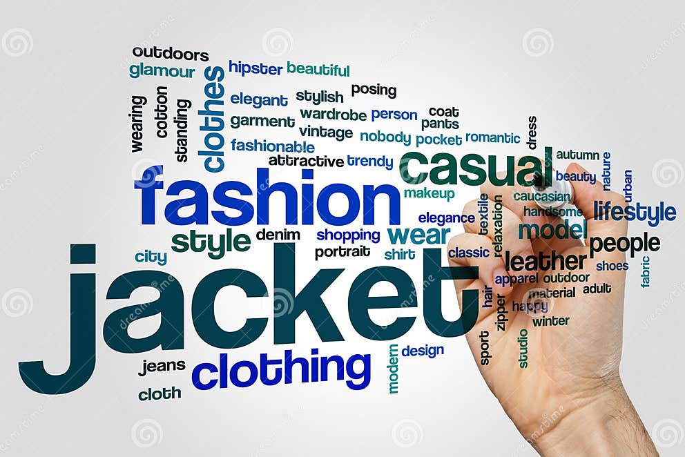 Jacket word cloud stock photo. Image of autumn, pocket - 90880054