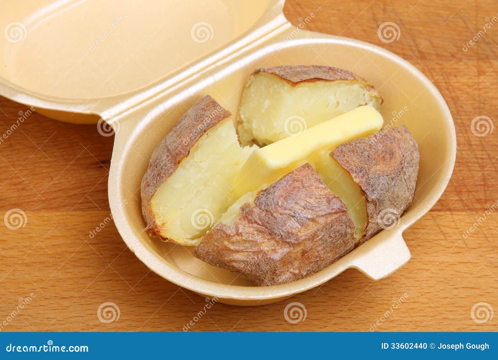 Jacketor Baked Potato with Butter Stock Photo - Image of baked ...
