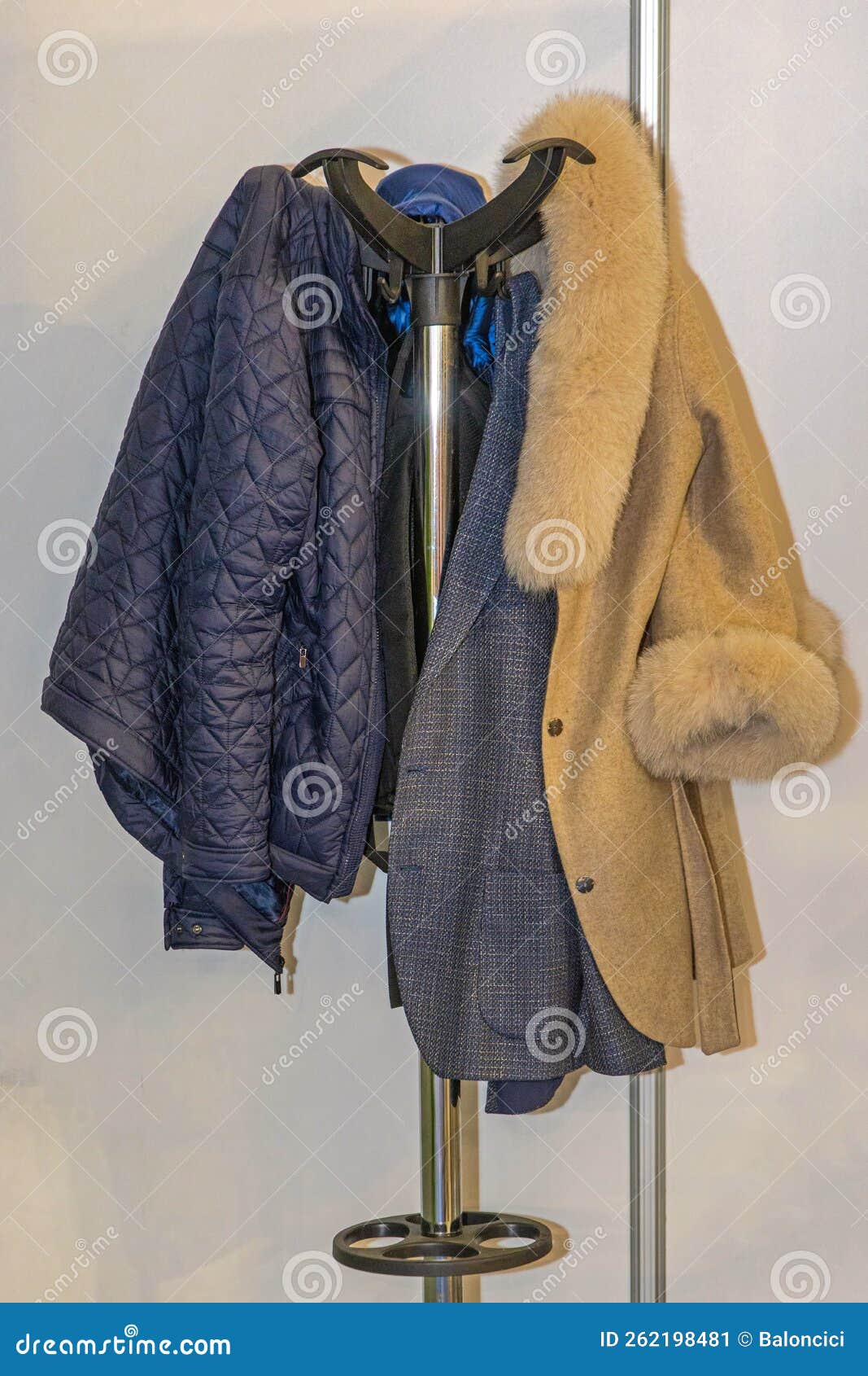 Jackets Coat Stand stock image. Image of garment, europe - 262198481