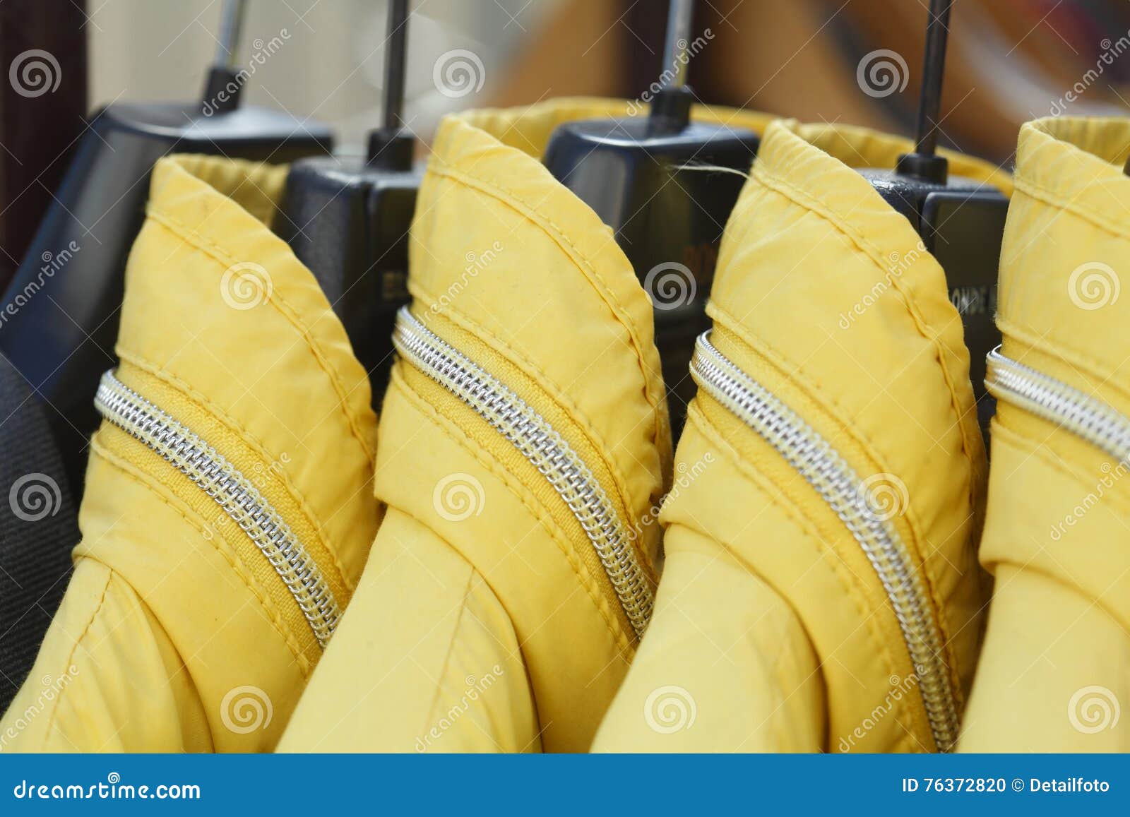 Jackets stock photo. Image of rack, anoraks, clothing - 76372820