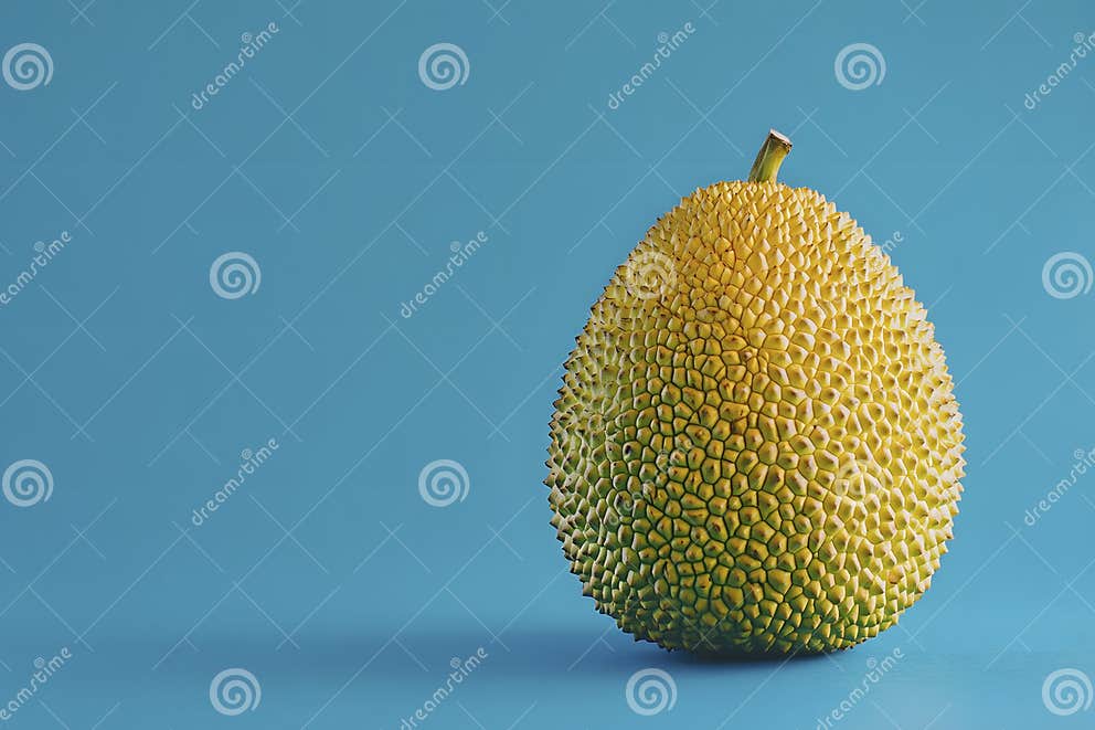 Jackfruit on a Blue Background, Generative AI Stock Illustration ...