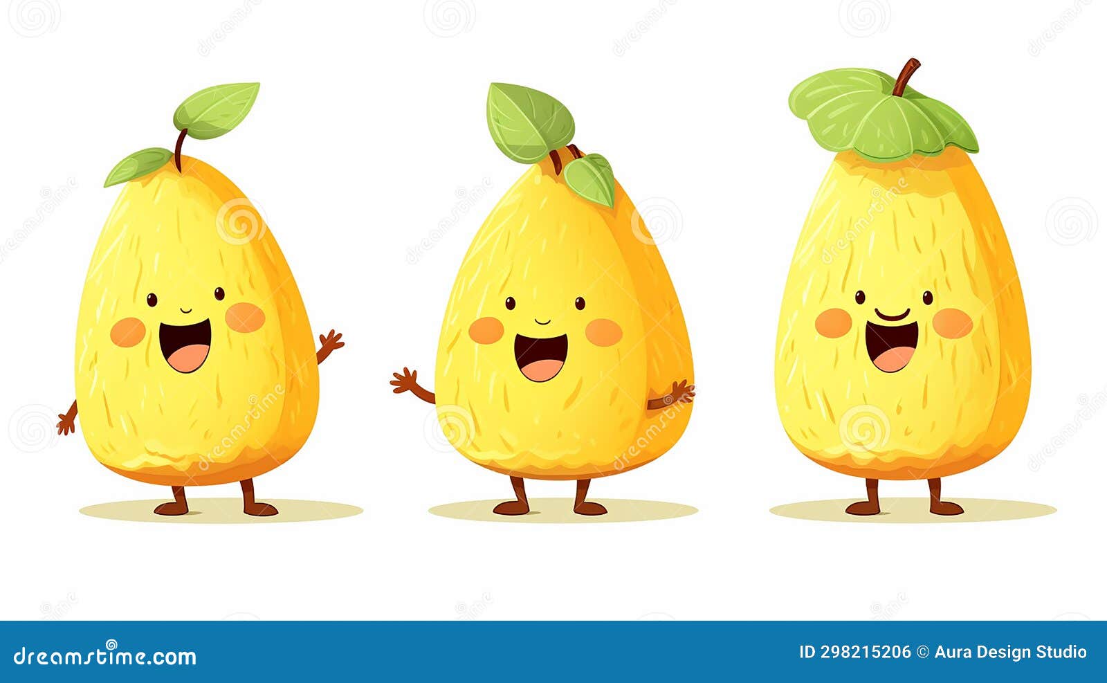 Jackfruit Character. Cute Funny Jackfruit in Cartoon Stock Photo ...