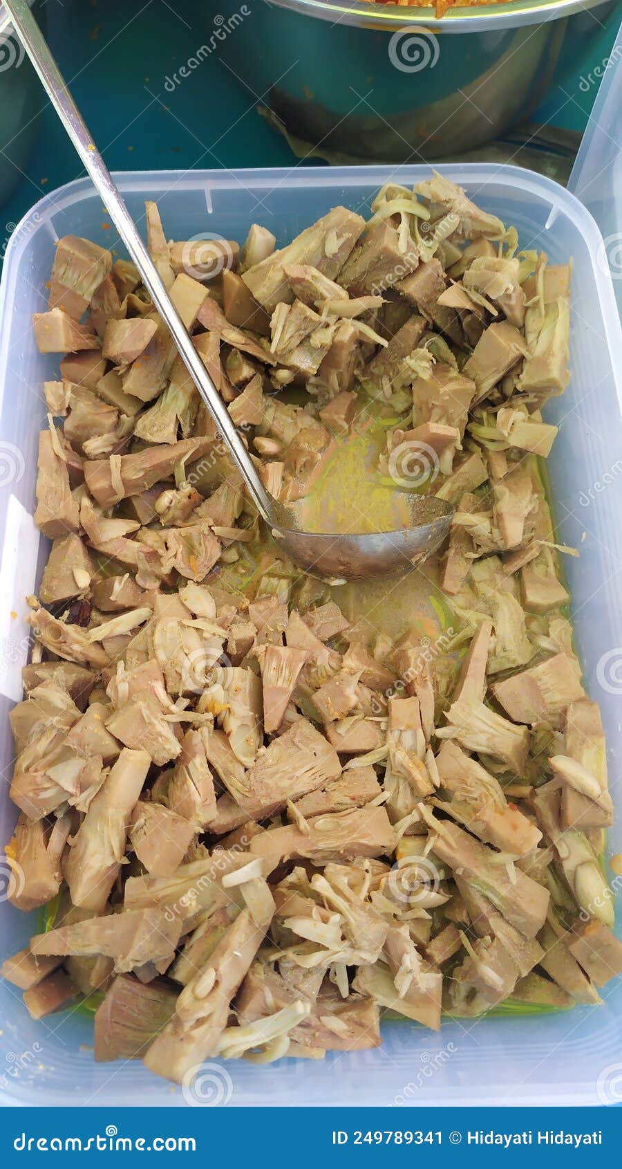 Jackfruit Curry in a Plastic Box for a Mixture of Rice or Ketupat or ...