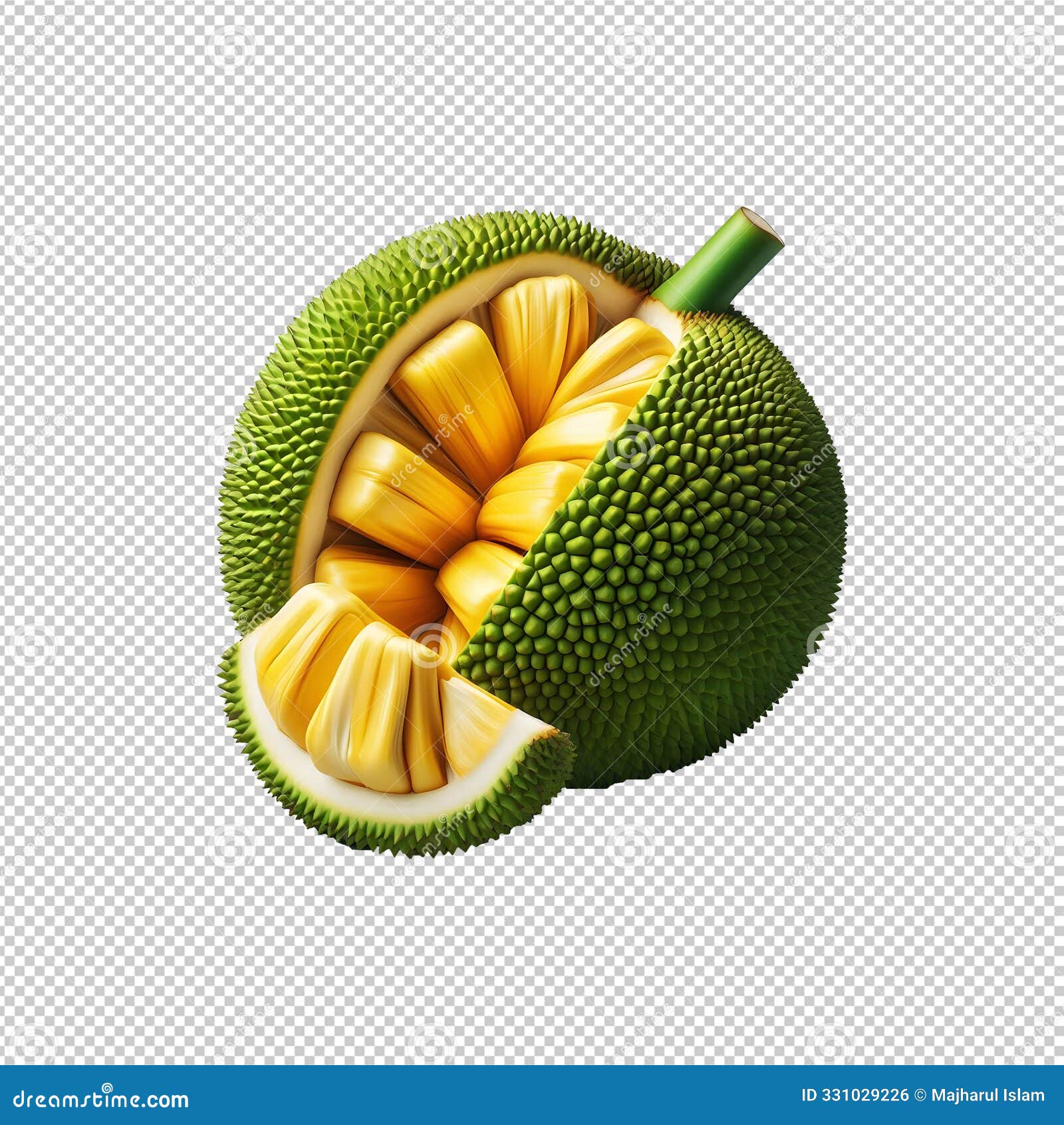Jackfruit Isolated on Transparent Background Stock Illustration ...