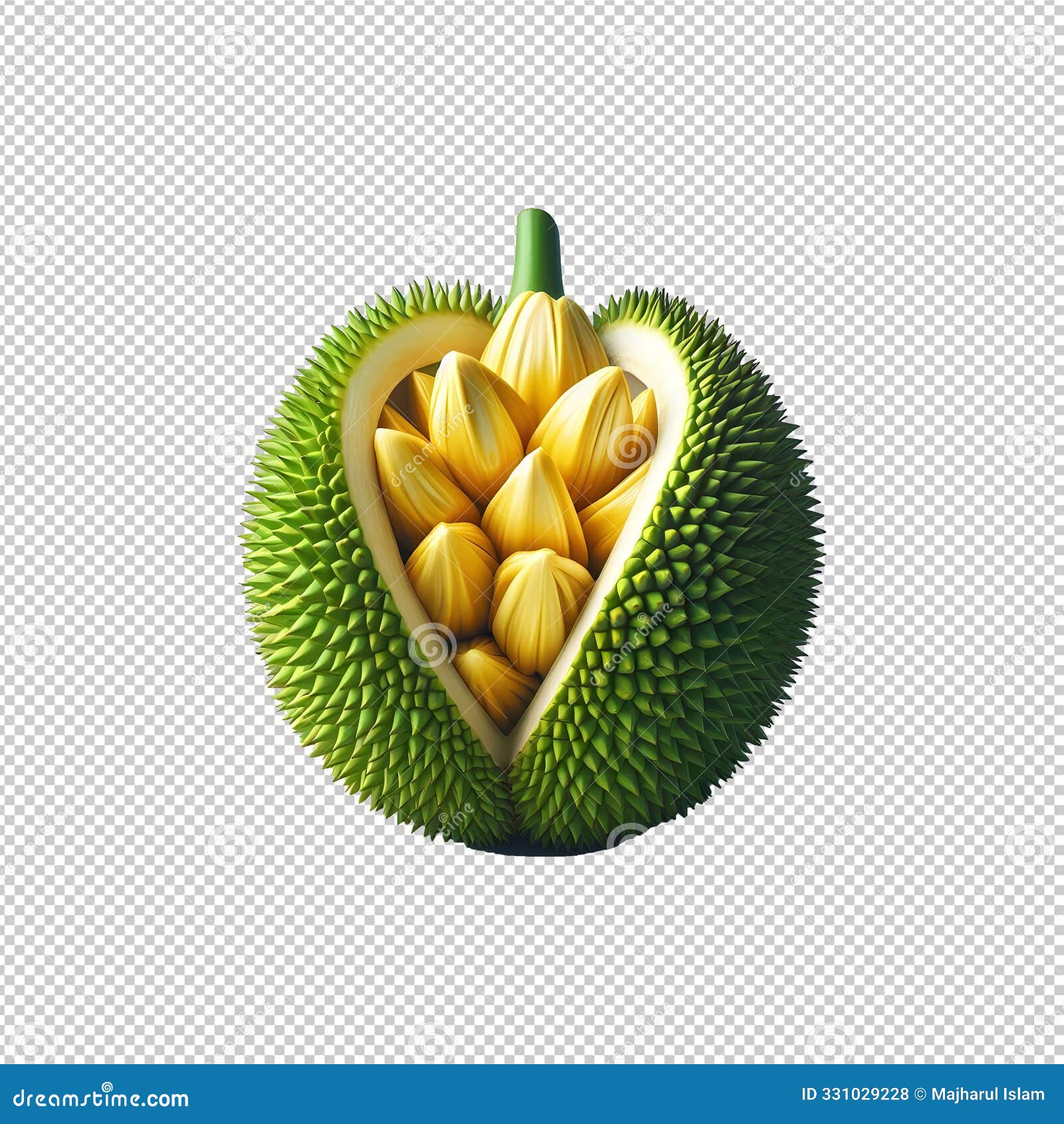 Jackfruit Isolated on Transparent Background Stock Illustration ...