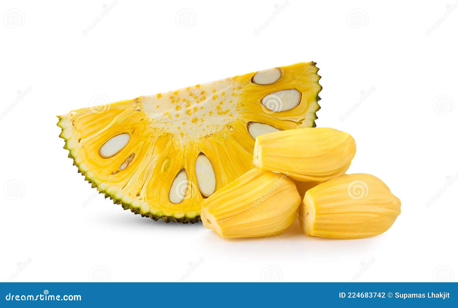 Jackfruit Isolated on White Background Stock Photo - Image of exotic ...