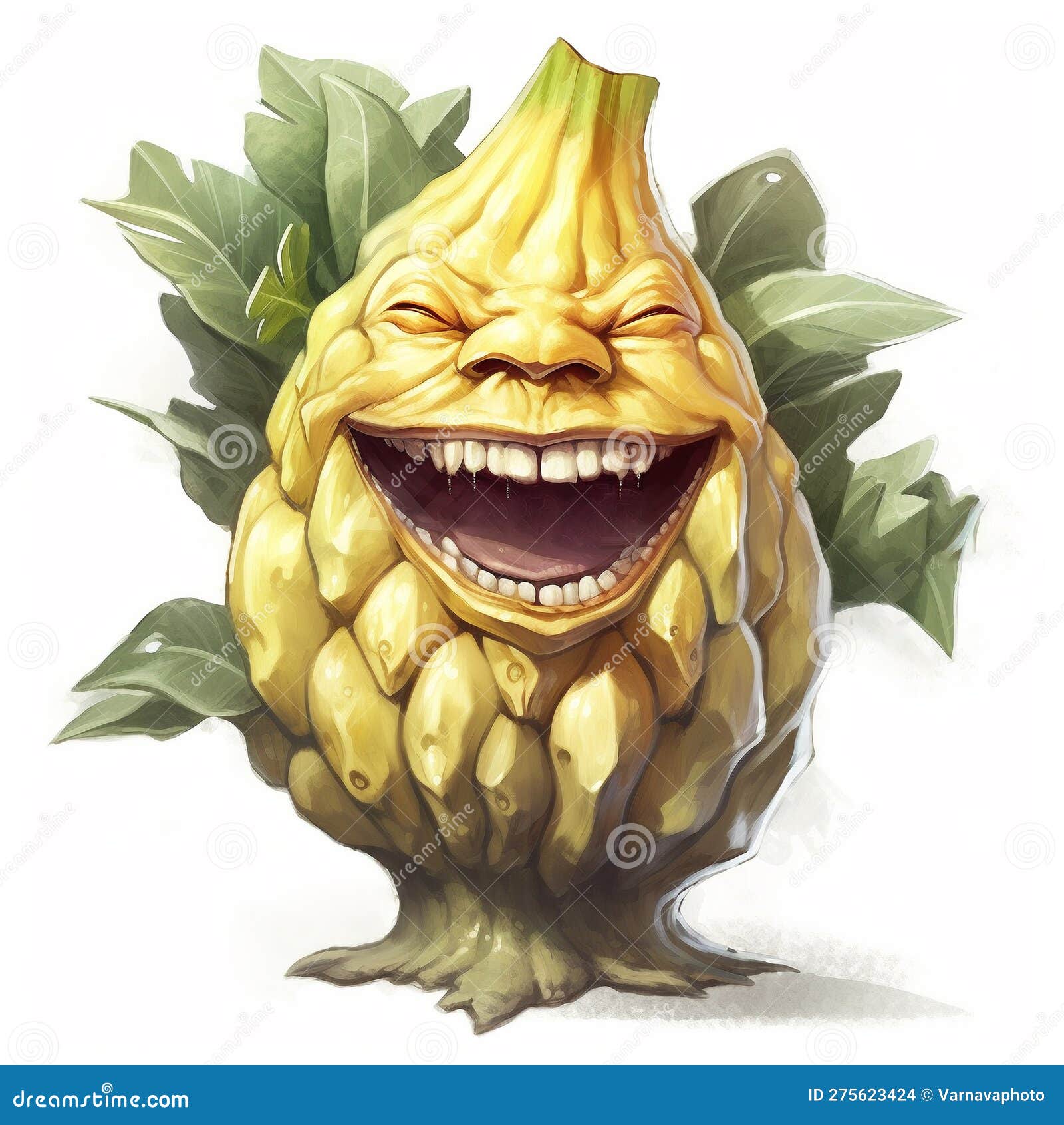 Jackfruit Joy: Happy Times with the Tropical Fruit. Generated AI. Stock ...