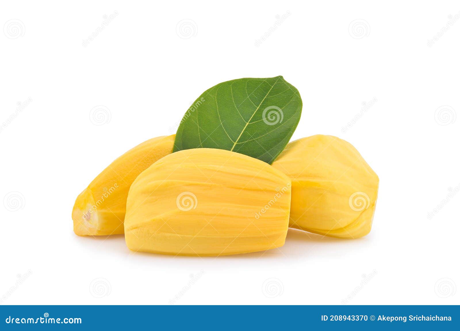 Jackfruit with Leaf Isolated on White Background Stock Photo - Image of ...
