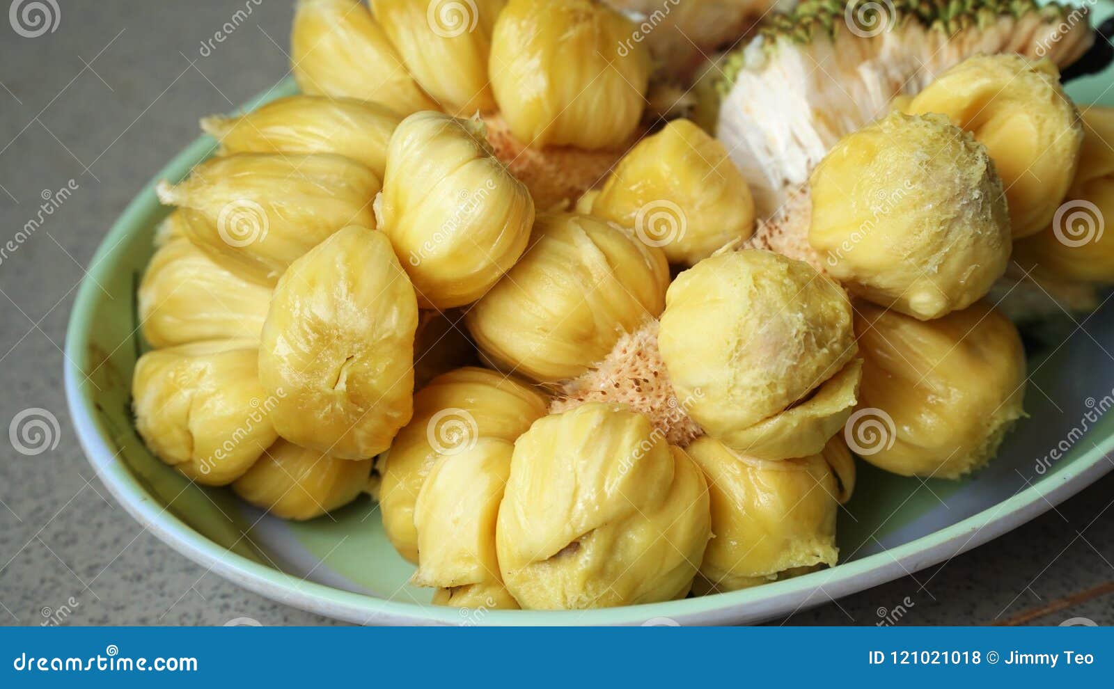 Jackfruit on plate stock photo. Image of tree, fresh - 121021018