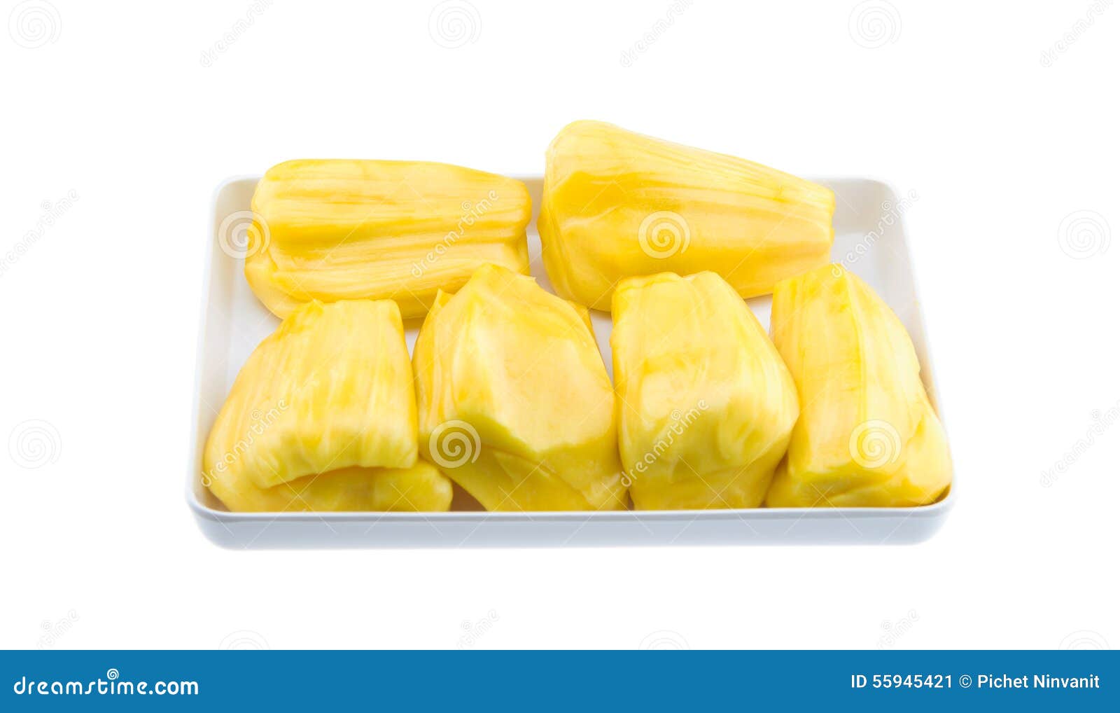Jackfruit in plate stock image. Image of green, healthy - 55945421