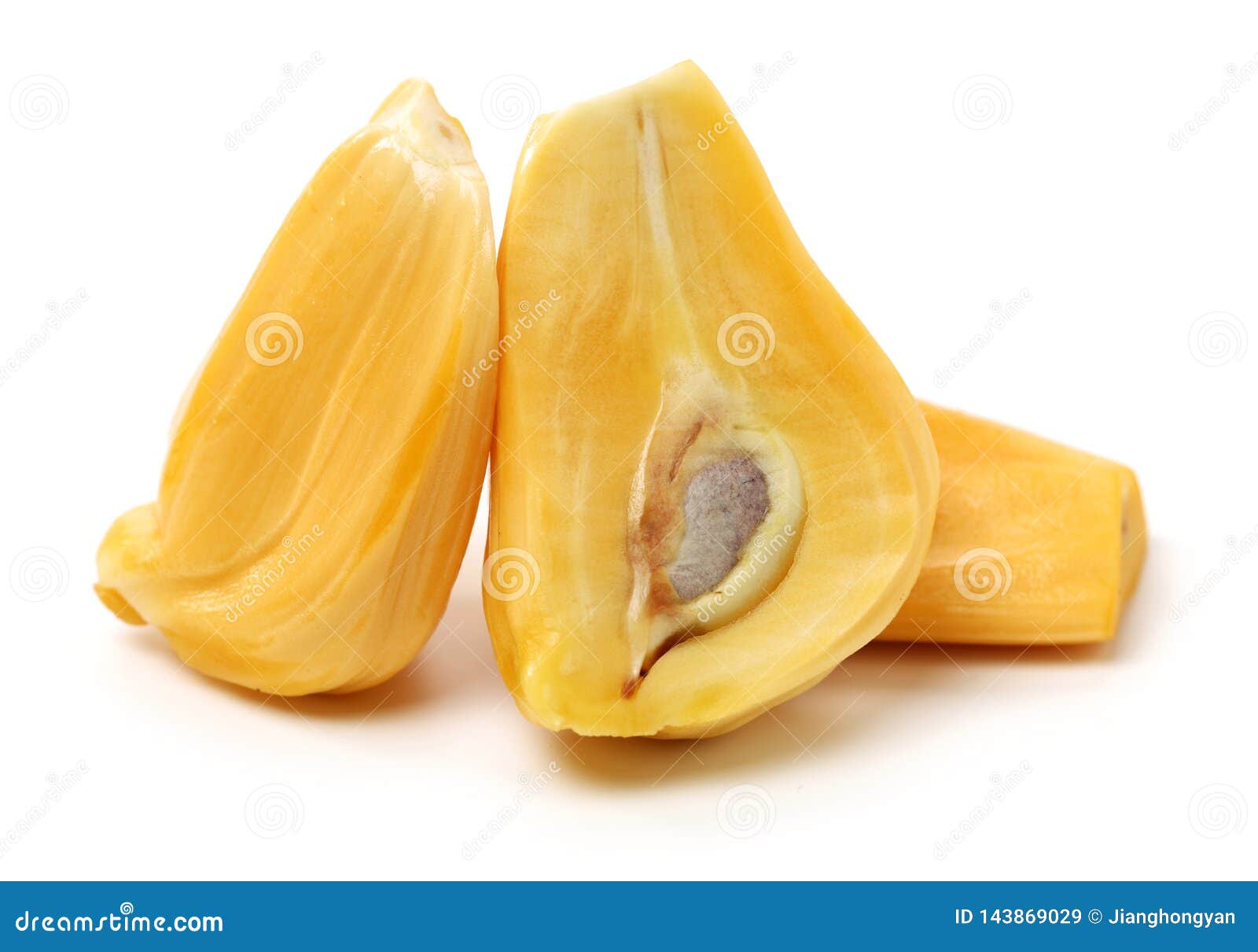 Jackfruit on White Background Stock Image - Image of india, green ...