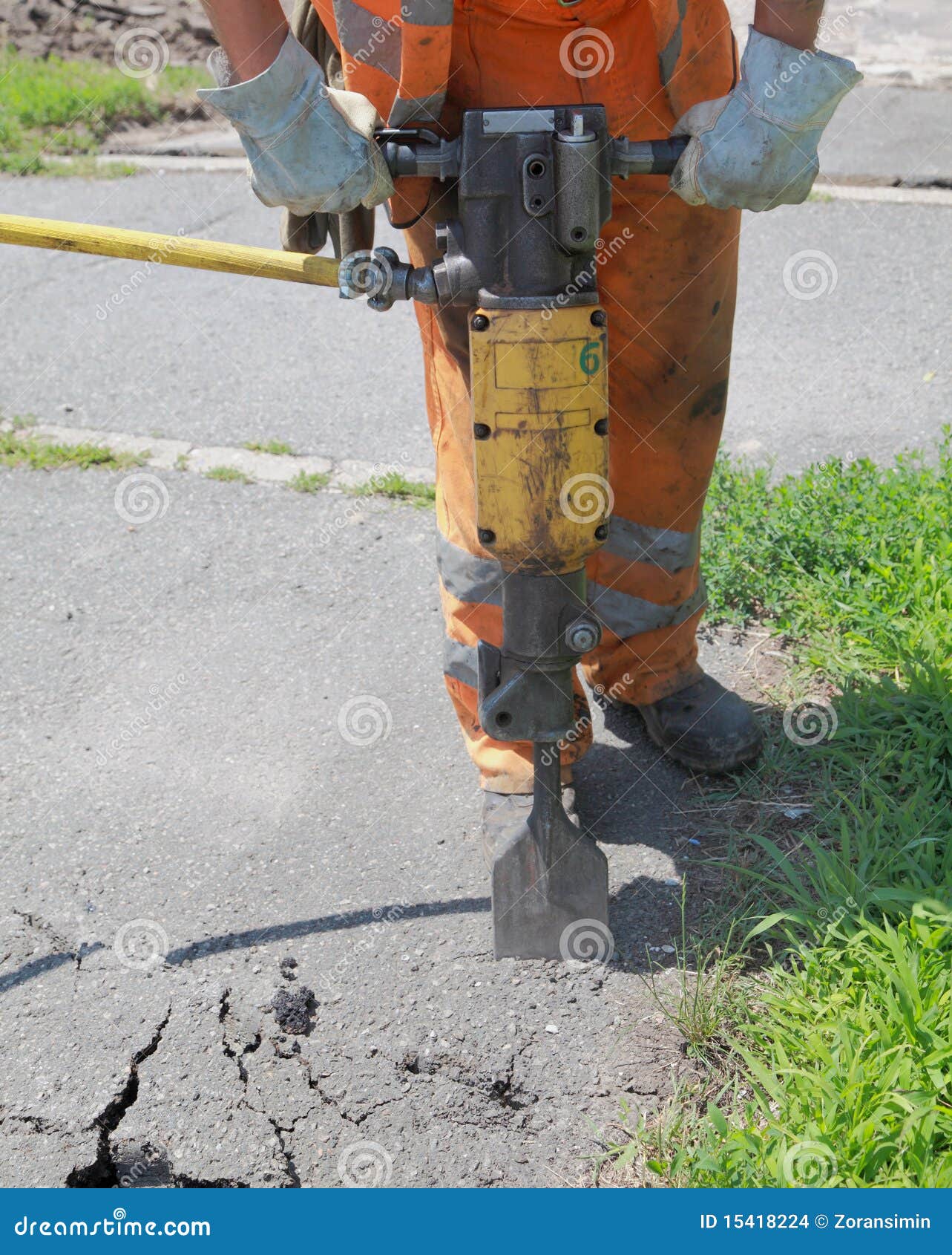 Jackhammer stock photo. Image of protecting, breaking - 15418224