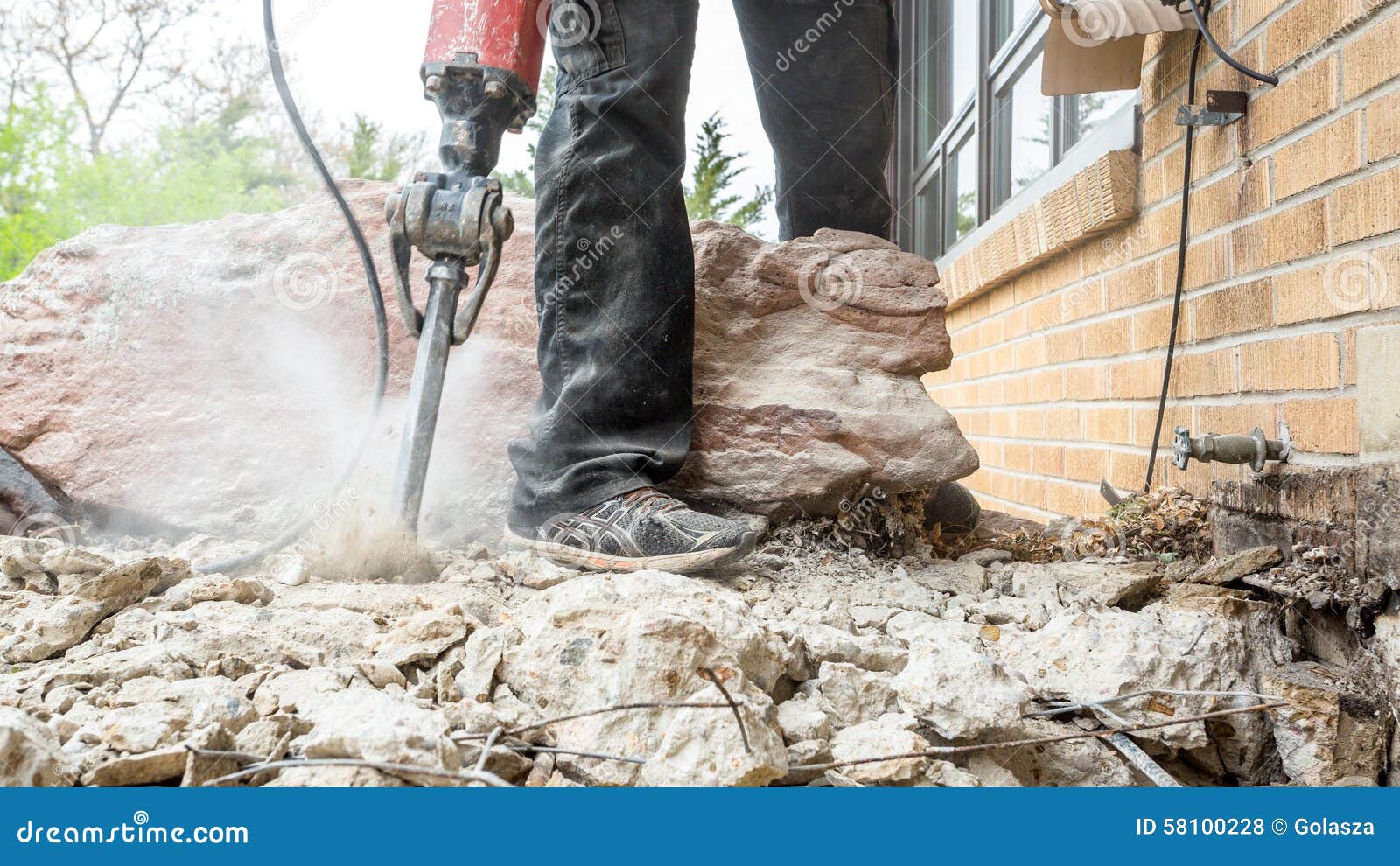 Jackhammer in action stock photo. Image of industry, jack - 58100228