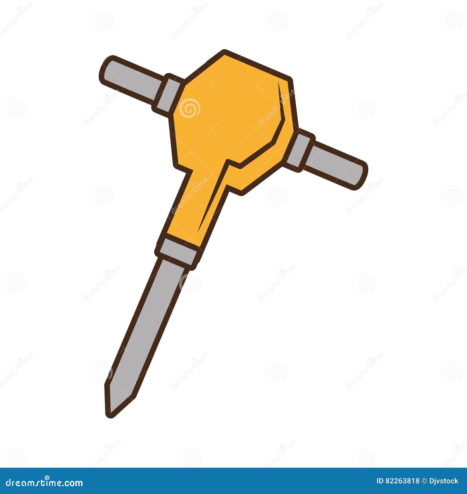 Jackhammer Electric Tool Construction Stock Vector - Illustration of ...