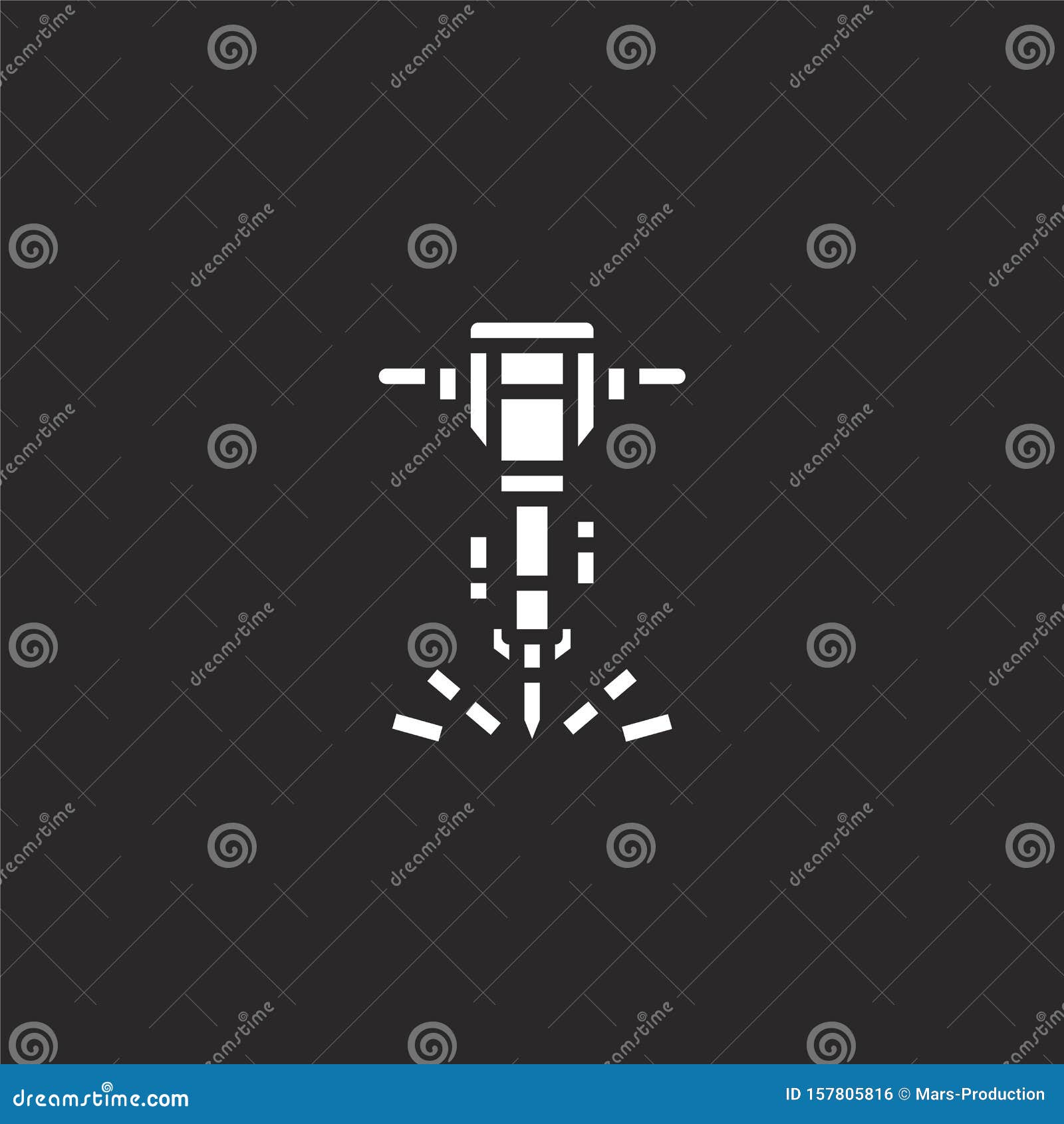Jackhammer Icon. Filled Jackhammer Icon for Website Design and Mobile ...