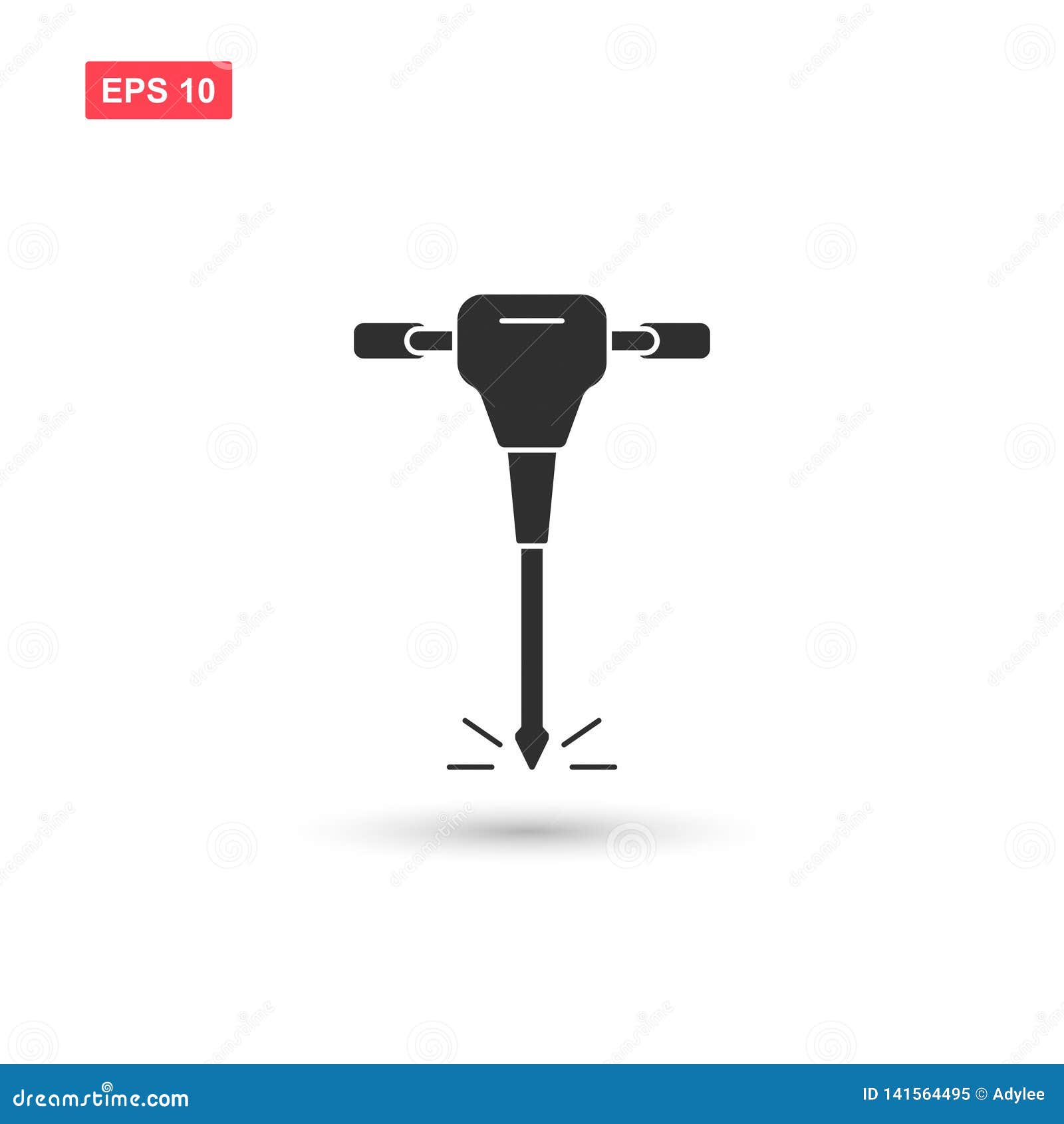 Jackhammer Icon Vector Isolated 5 Stock Vector - Illustration of ...