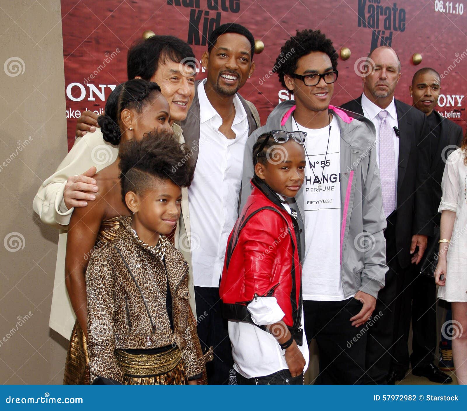 Jackie Chan, Will Smith, Jada Pinkett Smith, Jaden Smith E Willow Smith Fotografia Editorial ...