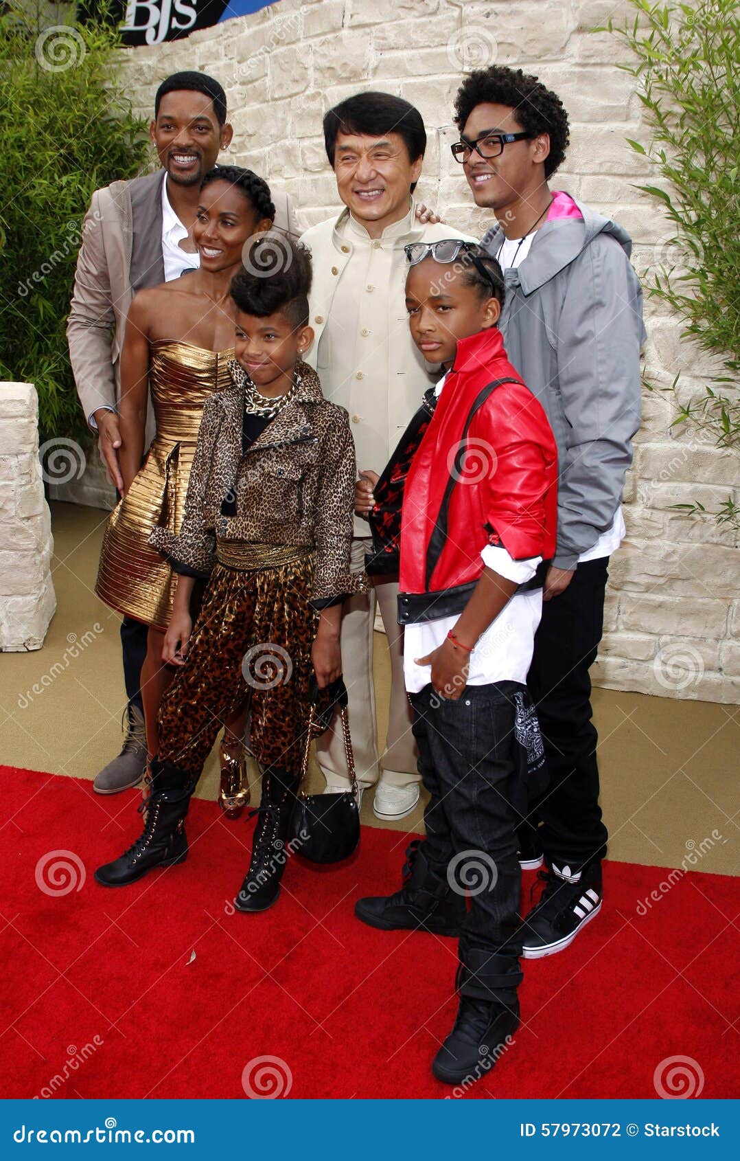 Jackie Chan, Will Smith, Jada Pinkett Smith, Jaden Smith E Willow Smith Fotografia Editorial ...