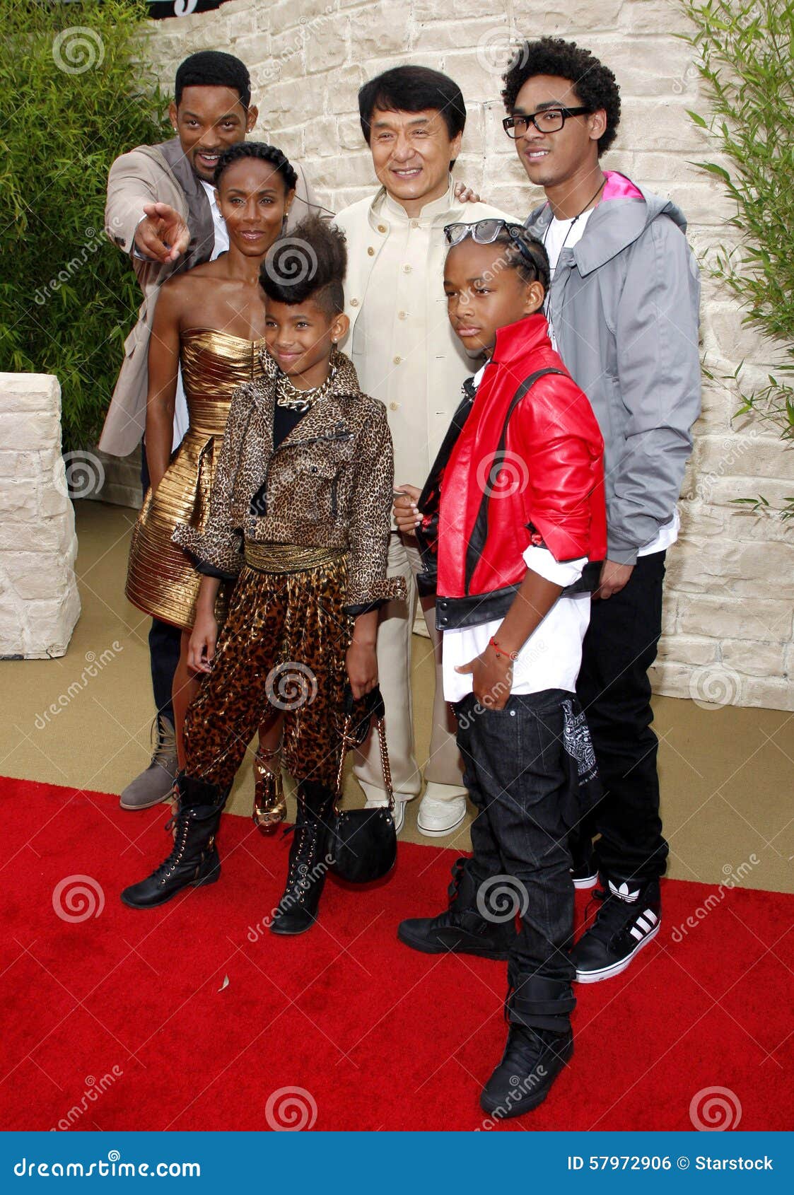 Jackie Chan, Will Smith, Jada Pinkett Smith, Jaden Smith Und Willow Smith Redaktionelles Foto ...