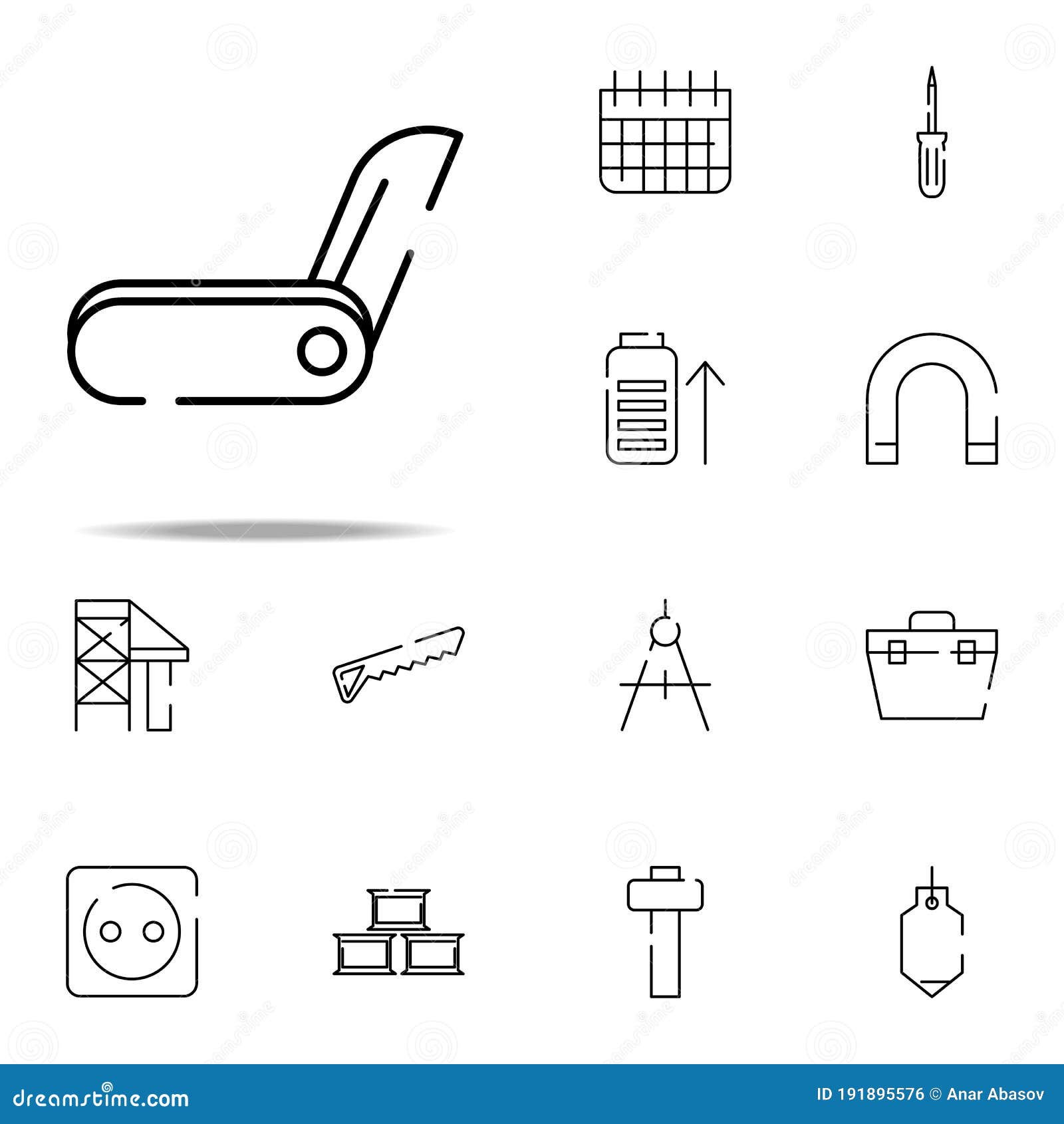 Jackknife Icons On The White Background. Vector Illustration ...