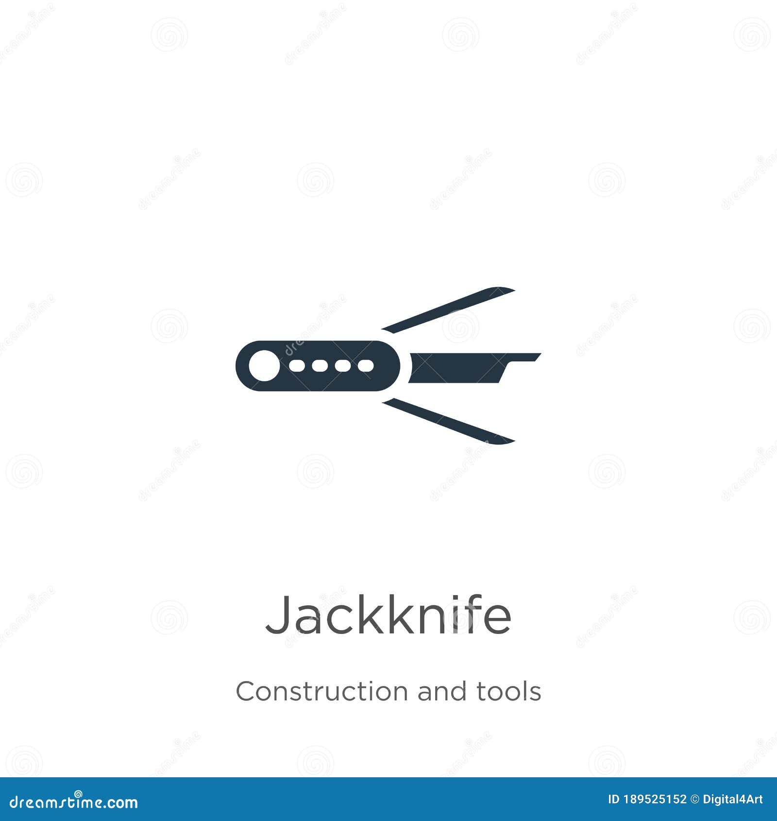 Jackknife Icon Vector. Trendy Flat Jackknife Icon from Construction and ...
