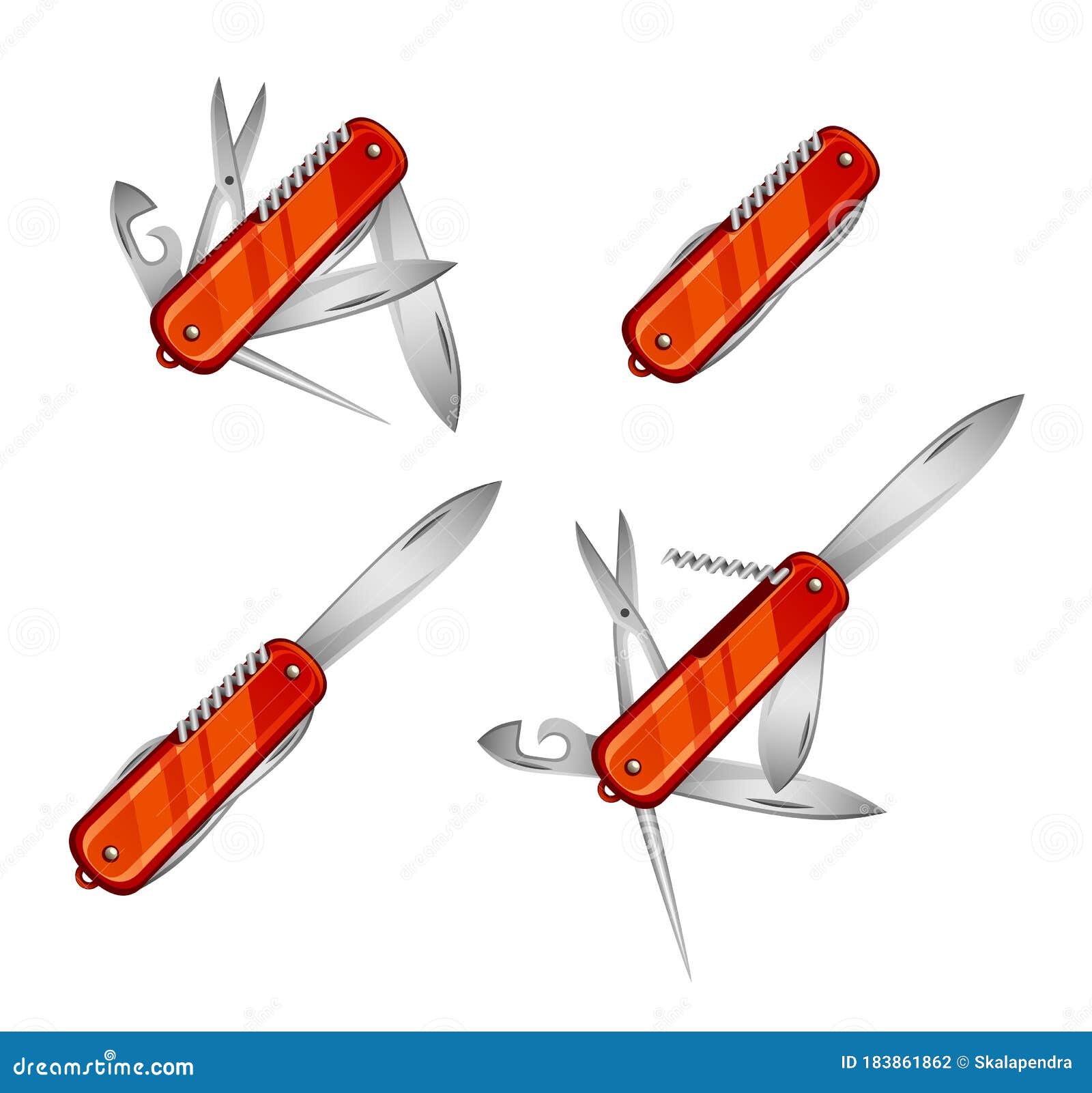 Jackknife On White Background. Vector Illustration In Trendy Flat Style ...