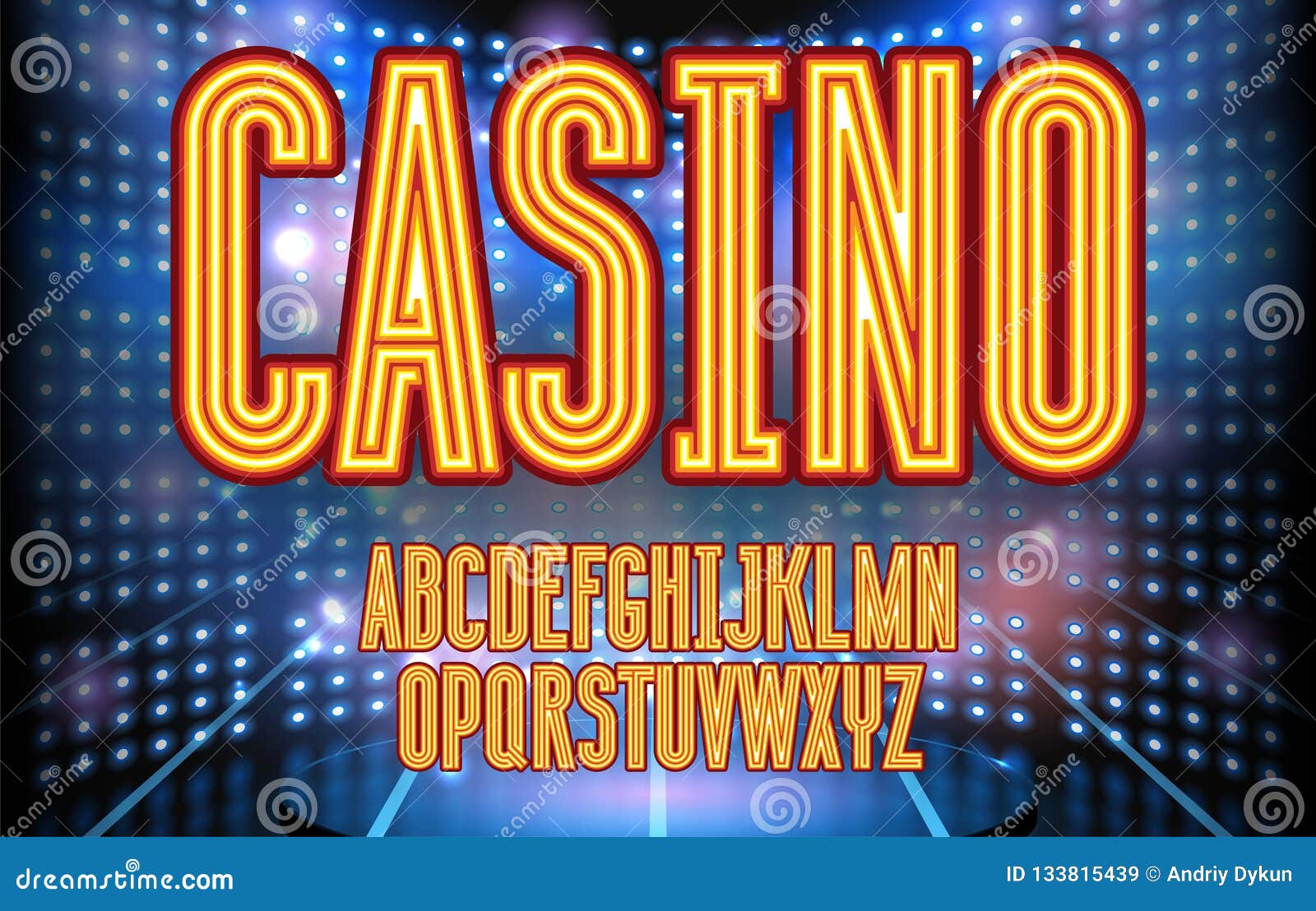 Jackpot Casino Neon Lettering Stock Vector - Illustration of light ...