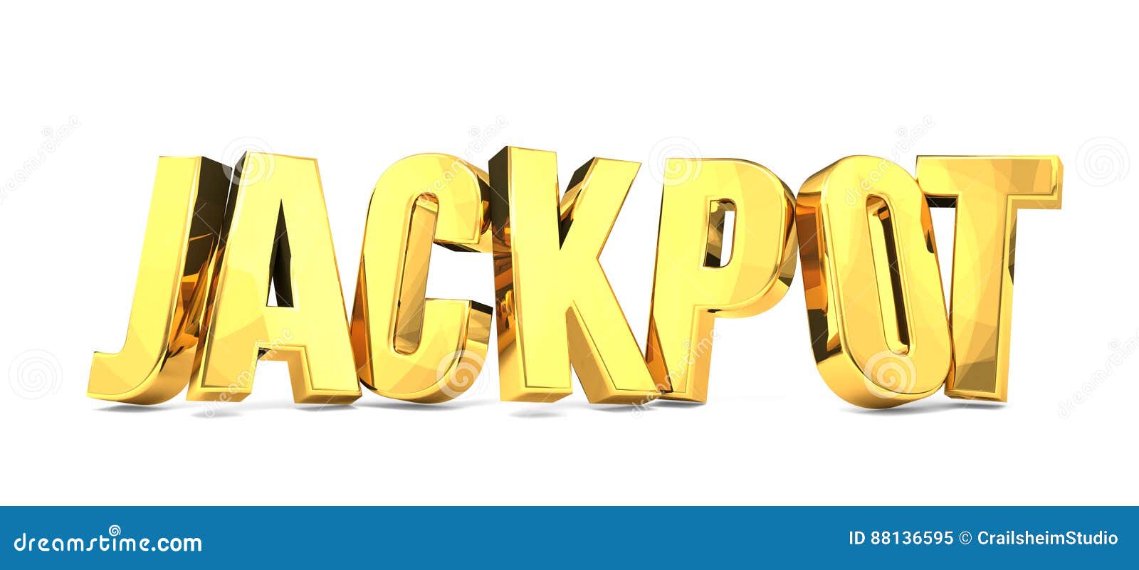 Jackpot 3d render golden stock illustration. Illustration of jackpot ...