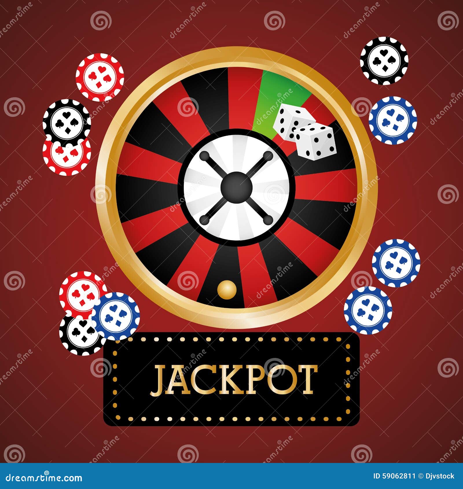 Jackpot design stock vector. Illustration of game, cash - 59062811