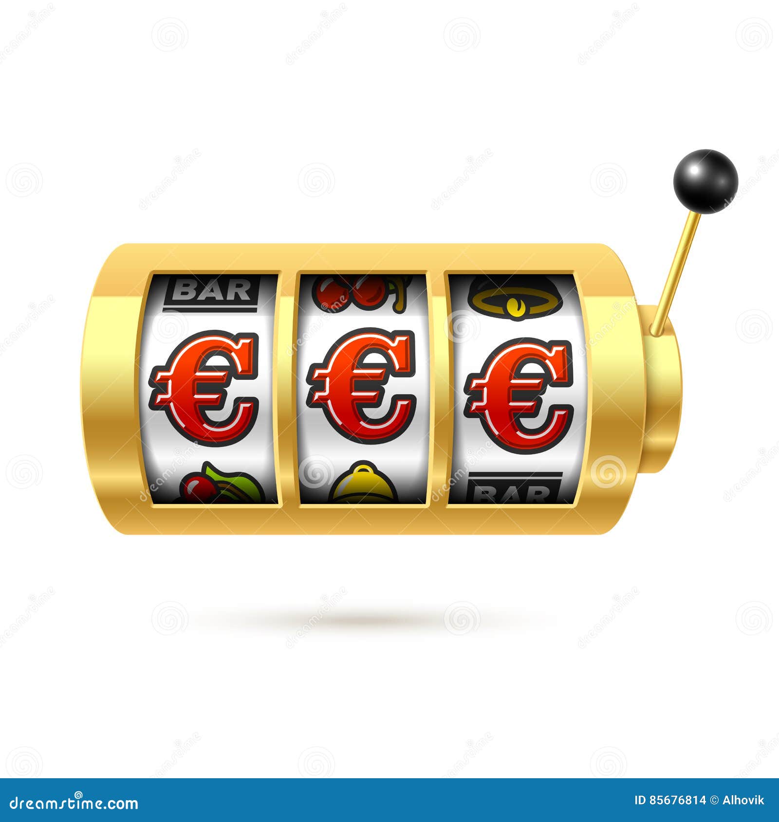 Jackpot Do Euro No Slot Machine Ilustração do Vetor - Ilustração de ...