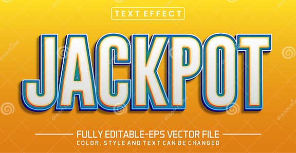 Jackpot Font Text Effect Editable Stock Vector - Illustration of design ...
