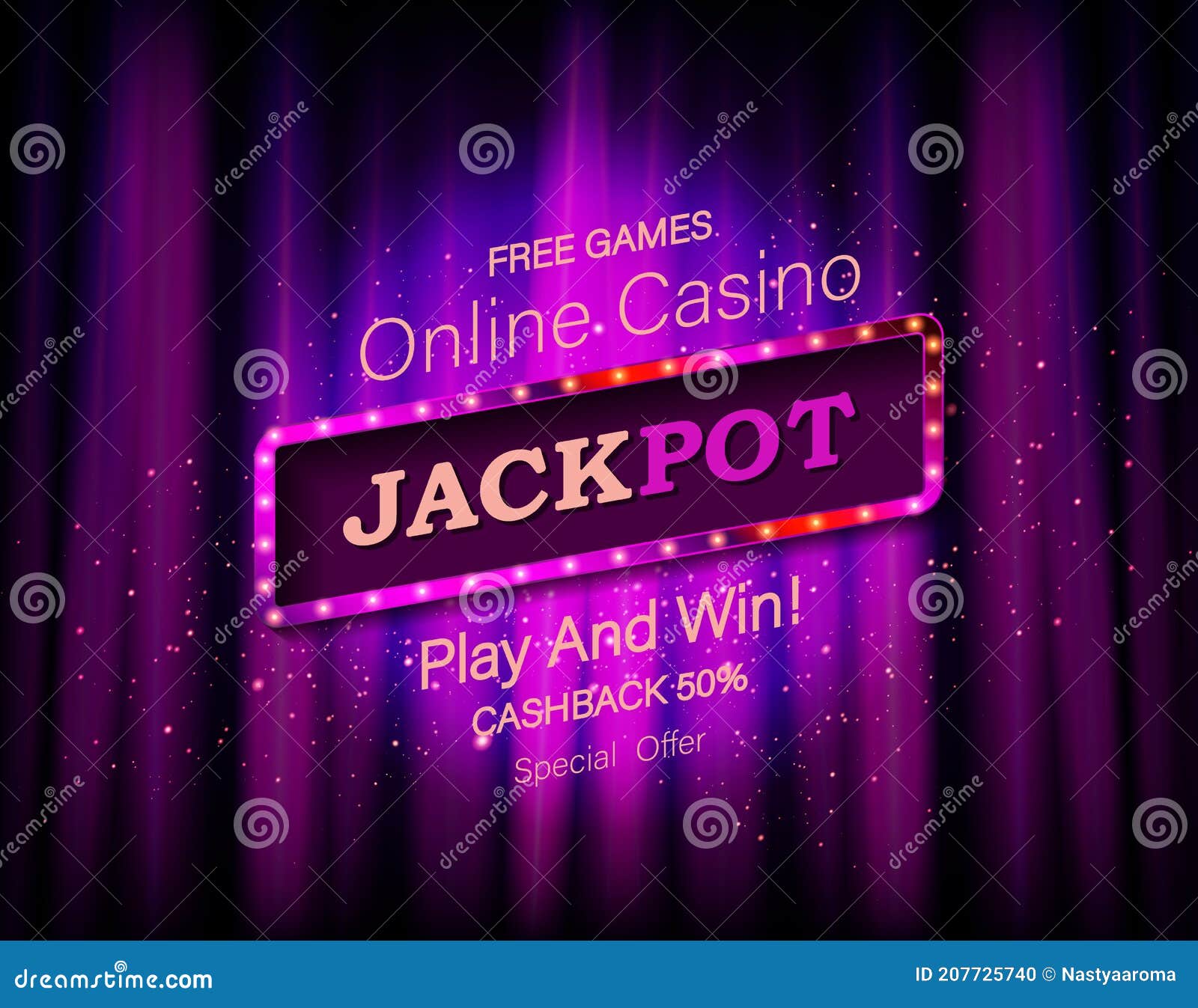 Jackpot frame labe stock illustration. Illustration of banner - 207725740