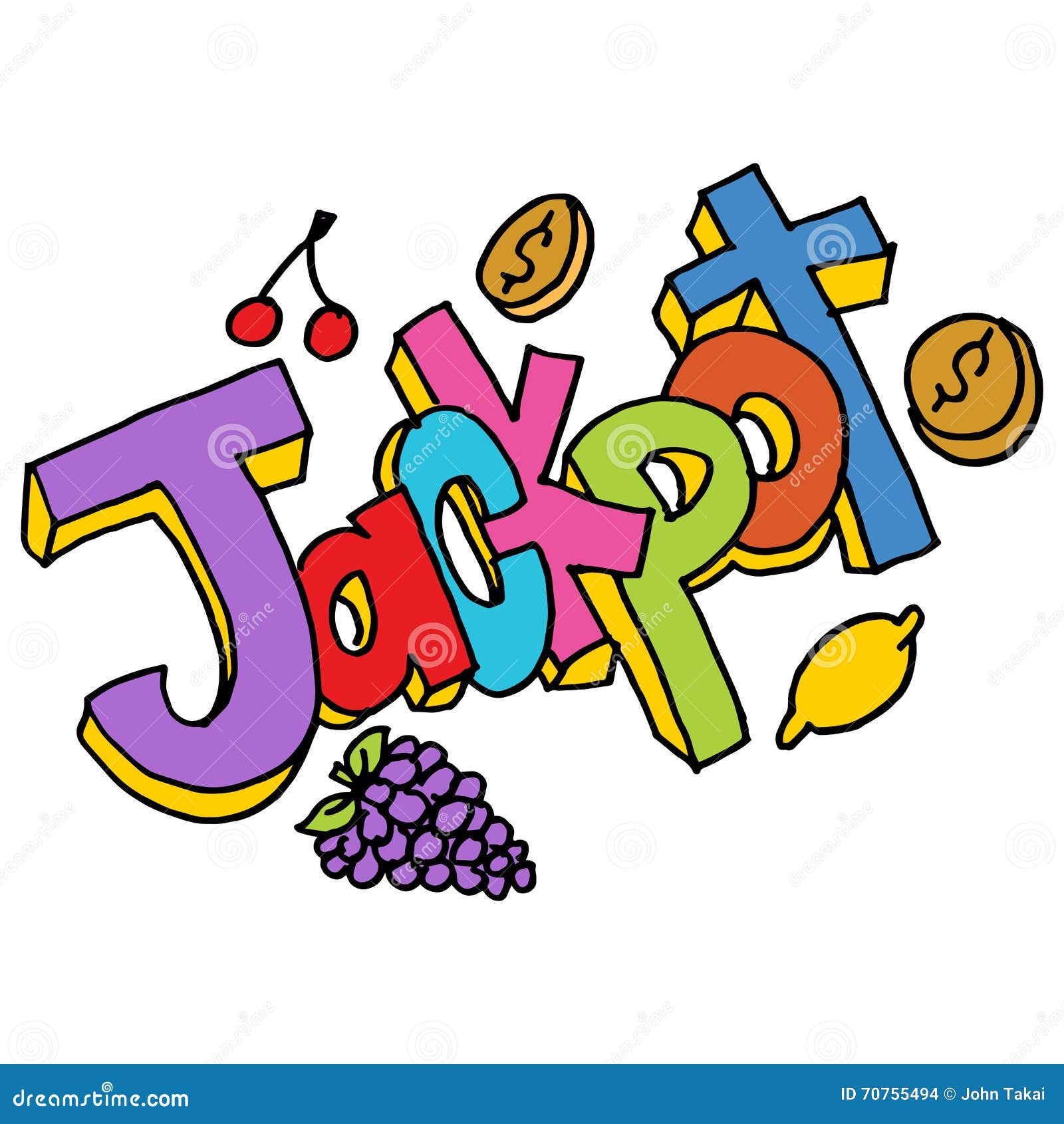 Jackpot Message Slot Machine Stock Vector - Illustration of vector ...