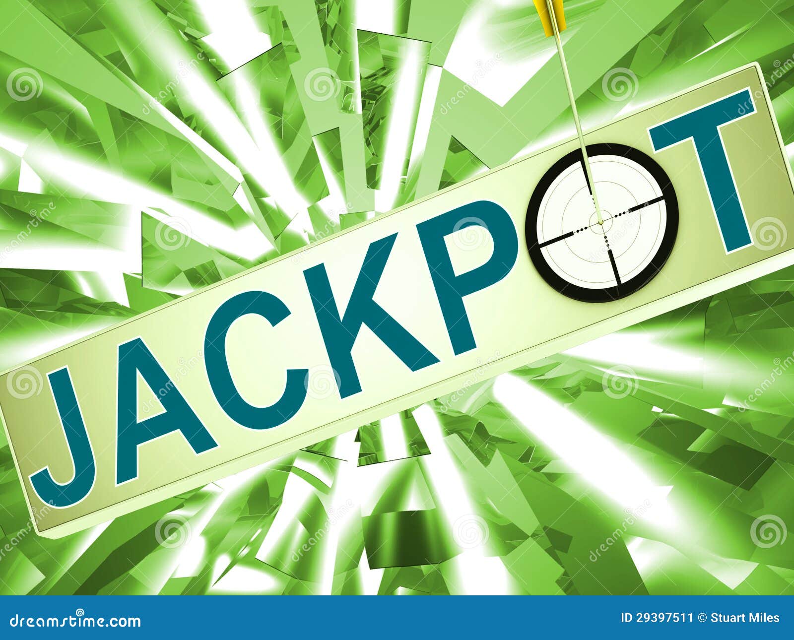 Jackpot Shows Lucky Winner Gambling in Vegas Stock Illustration ...