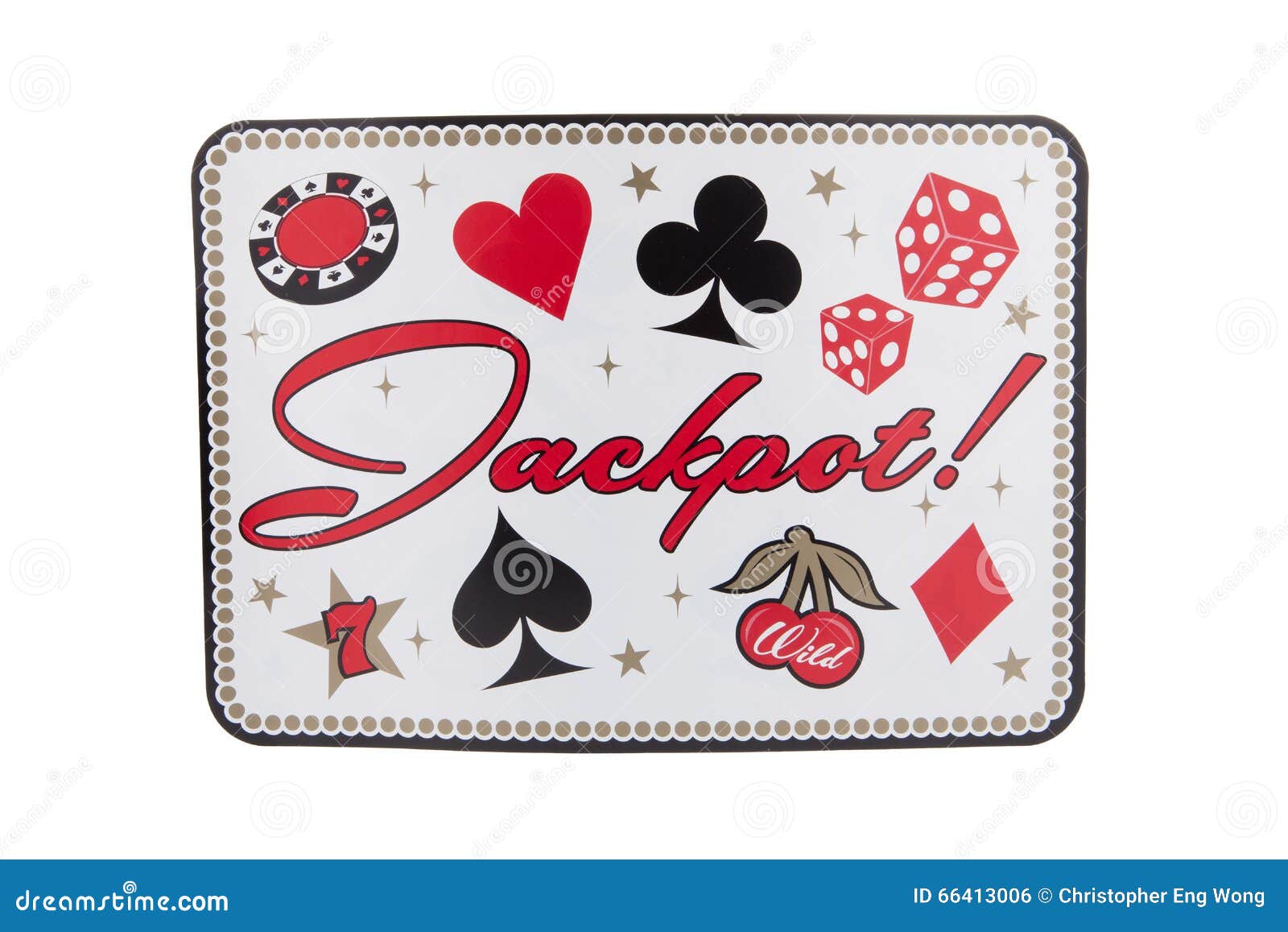 Jackpot stock photo. Image of dice, clubs, casino, decor - 66413006