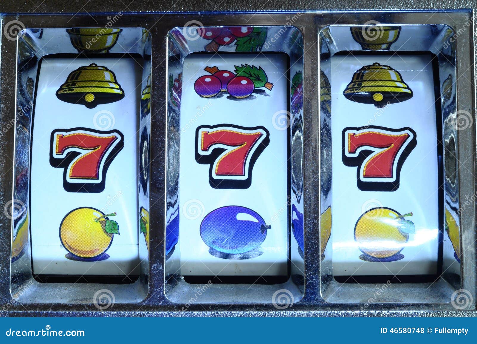 Jackpot on slot machine stock photo. Image of casino - 46580748