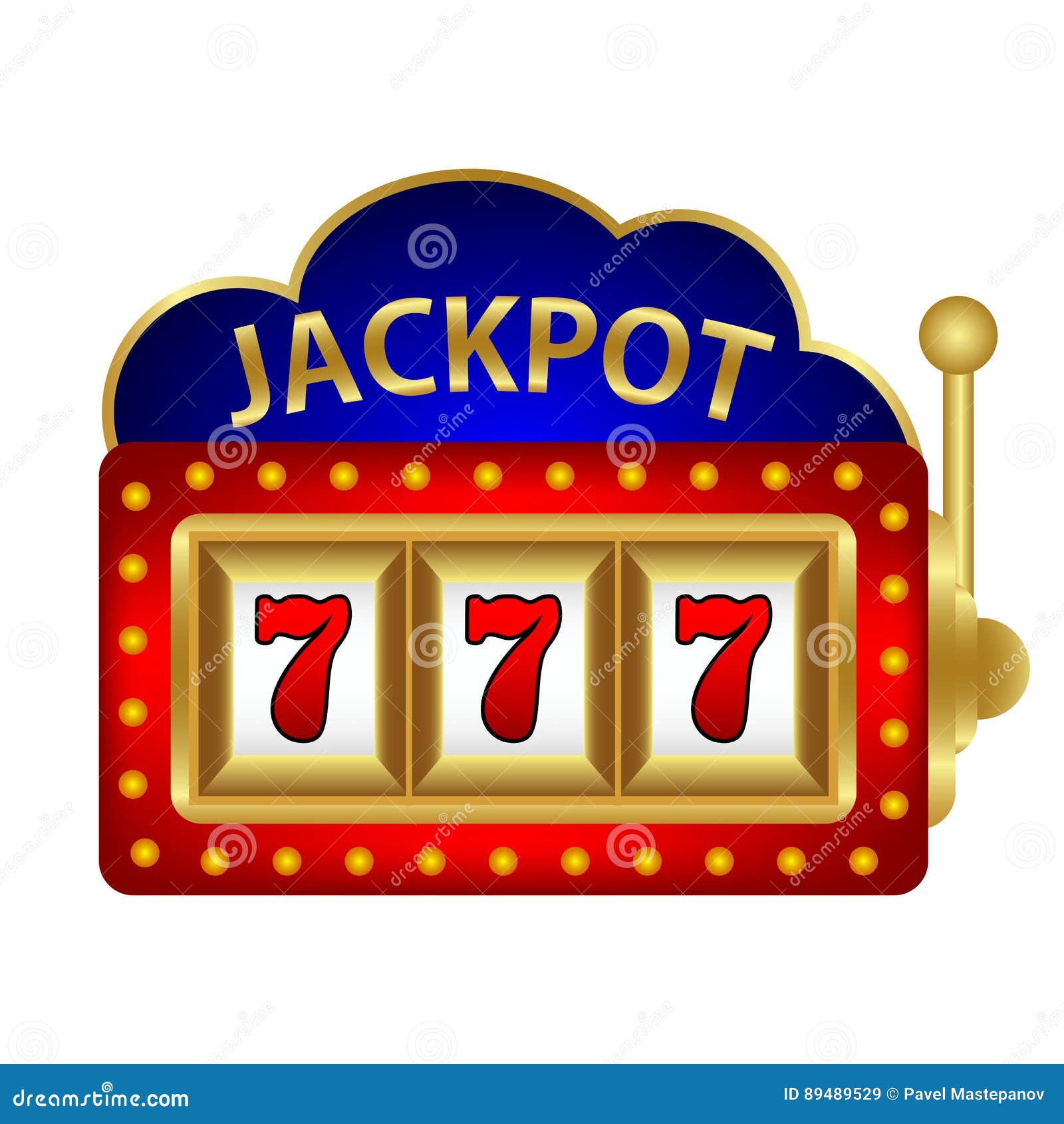 Jackpot on a Slot Machine Vector Stock Vector - Illustration of play ...