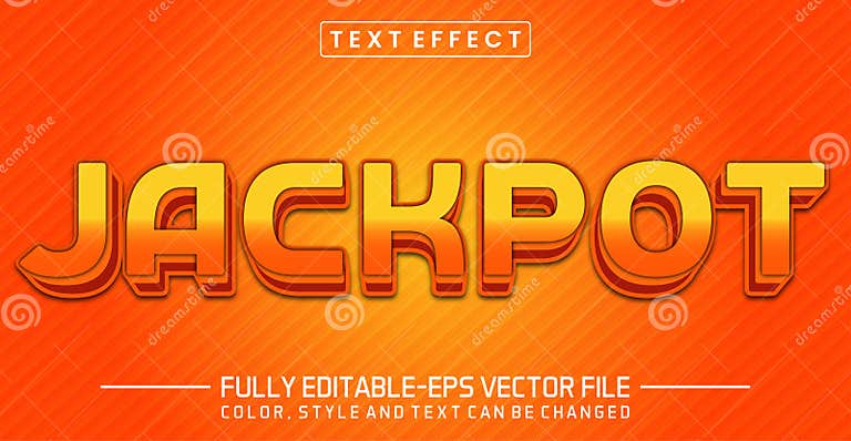 Jackpot Text Editable Style Effect Stock Illustration - Illustration of ...