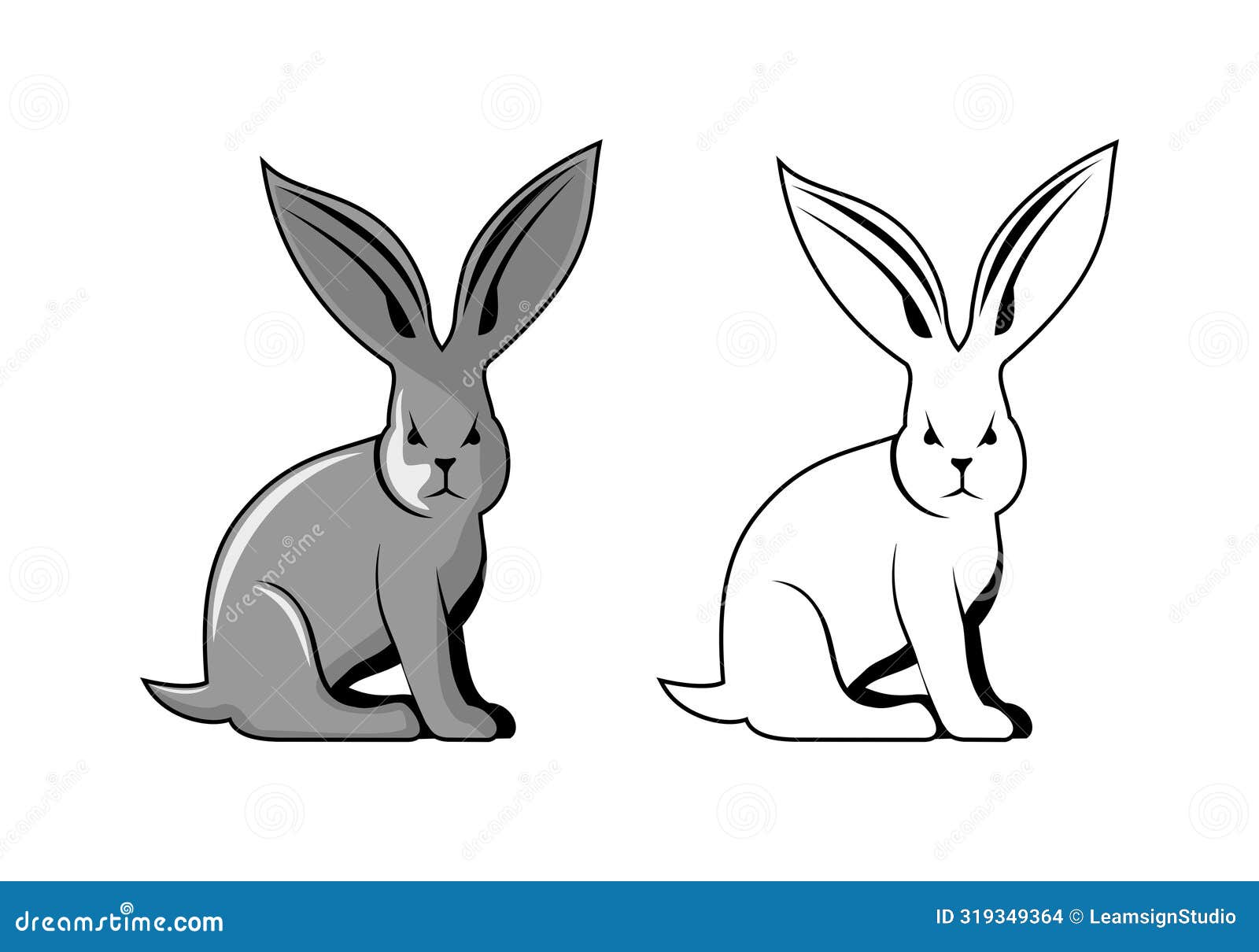 Jackrabbit Character Design Illustration Stock Illustration ...