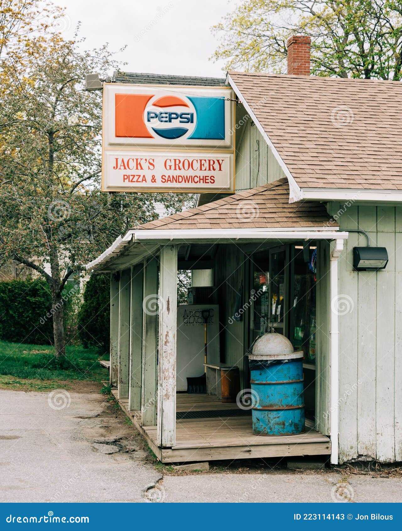 Jacks Grocery Sign in Belfast, Maine Editorial Stock Photo - Image of ...