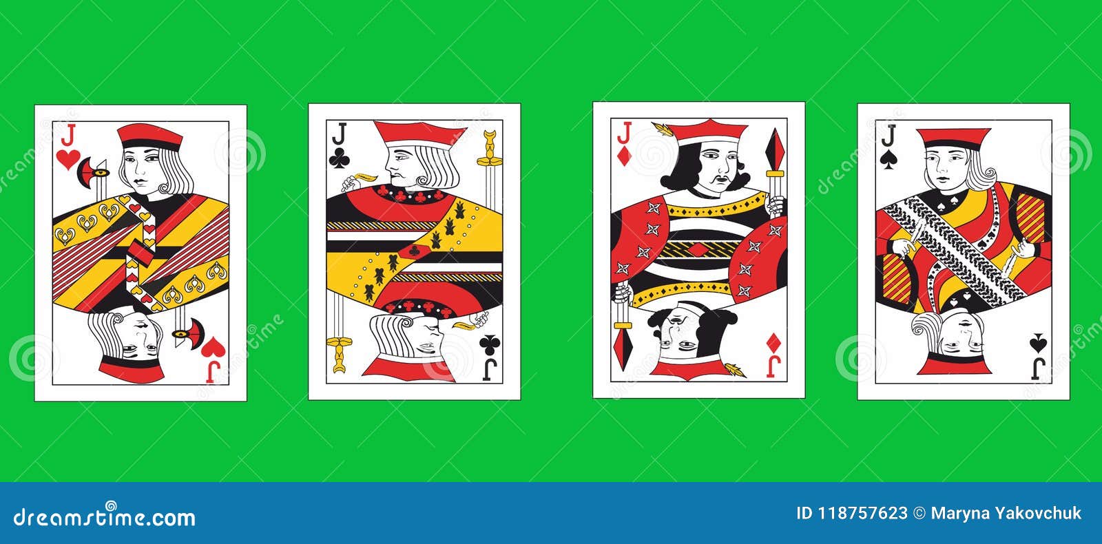 Set Of Jacks Playing Cards 62x90 Mm Vector Illustration | CartoonDealer ...