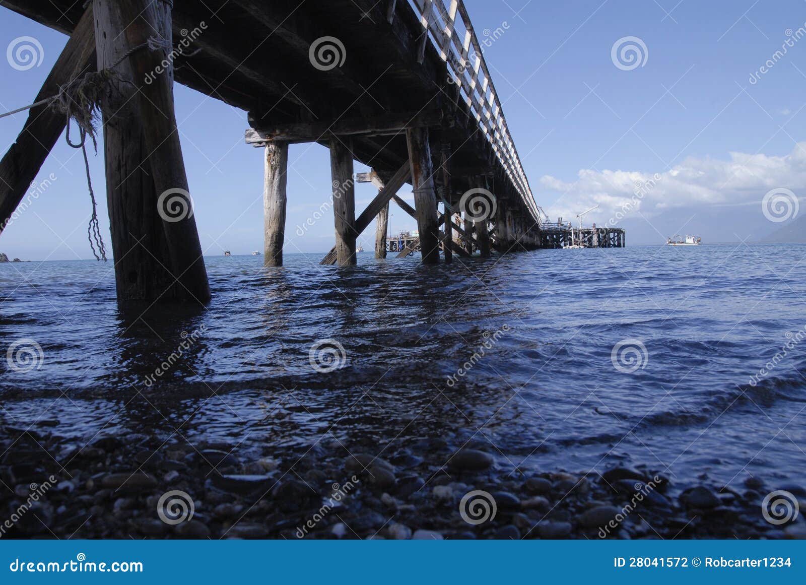 Jackson Bay Pier New Zealand Stock Photo - Image of south, stones: 28041572