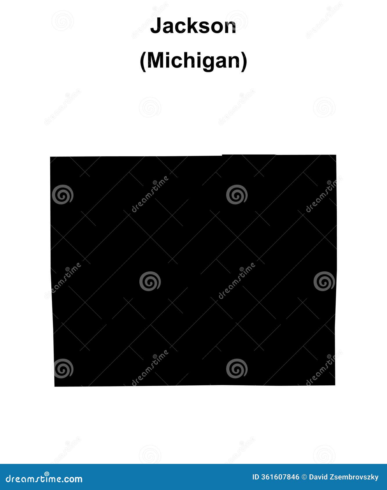 Jackson outline map stock illustration. Illustration of counties ...
