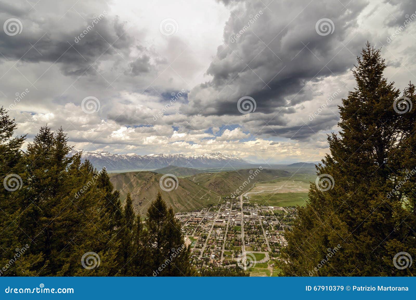 Jackson Hole Aerial View immagine stock. Immagine di parco - 67910379