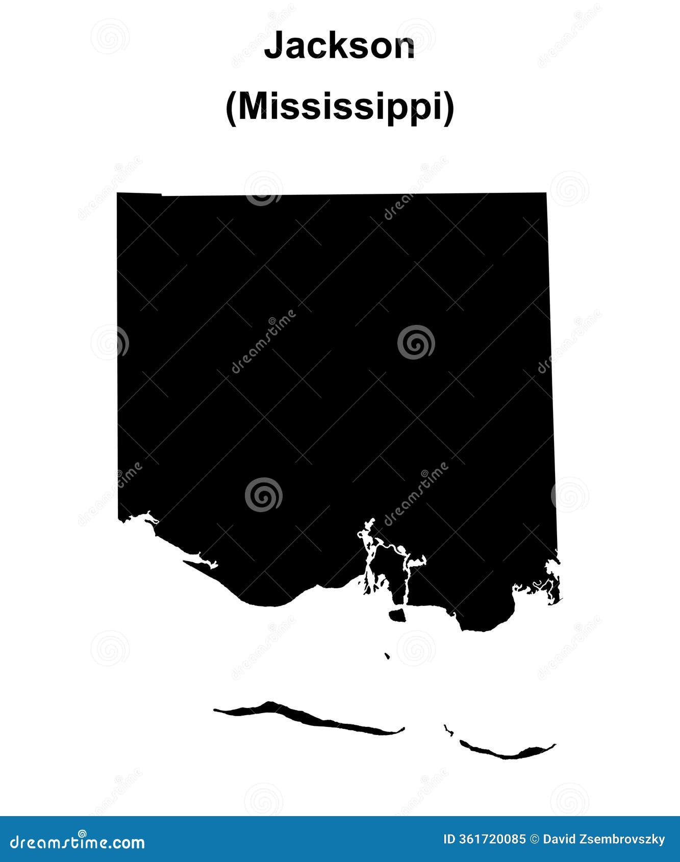 Jackson Outline Map Cartoon Vector | CartoonDealer.com #324137303