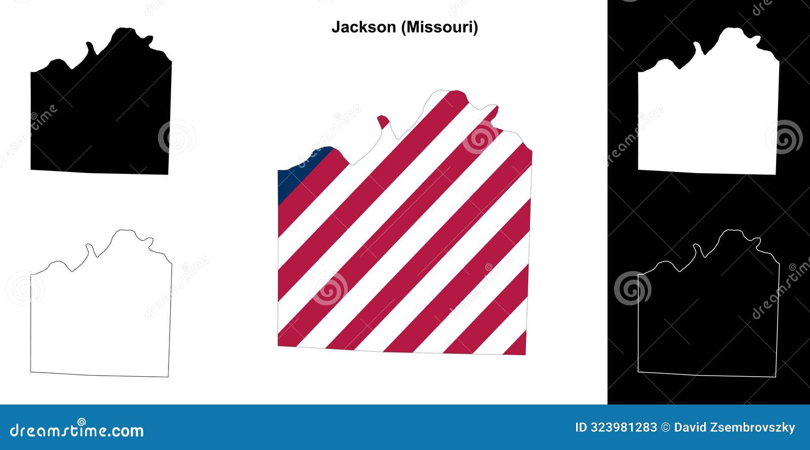 Jackson Outline Map Vector Illustration | CartoonDealer.com #324066928